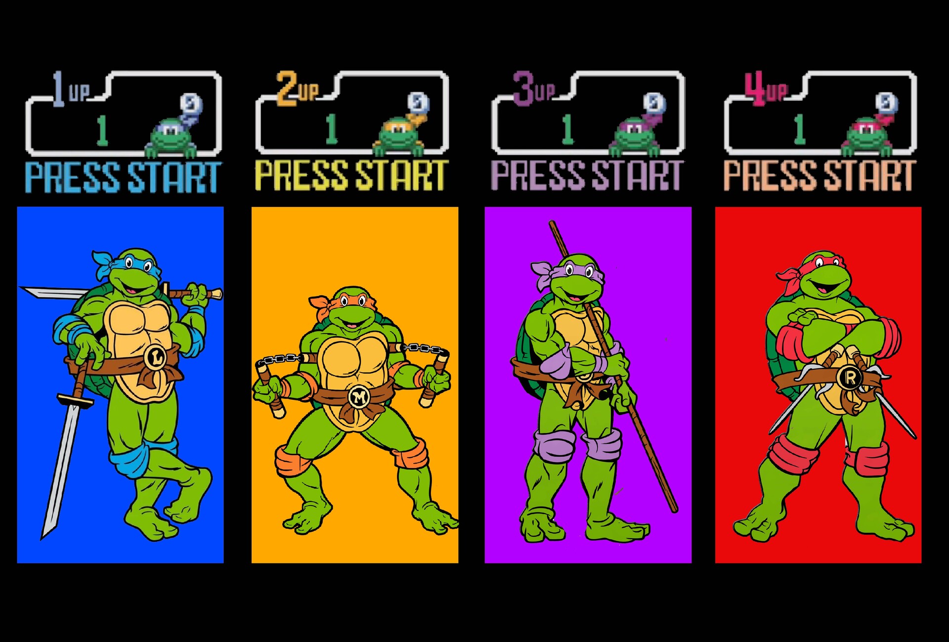 ArtStation - Tmnt Arcade Character Select Screen