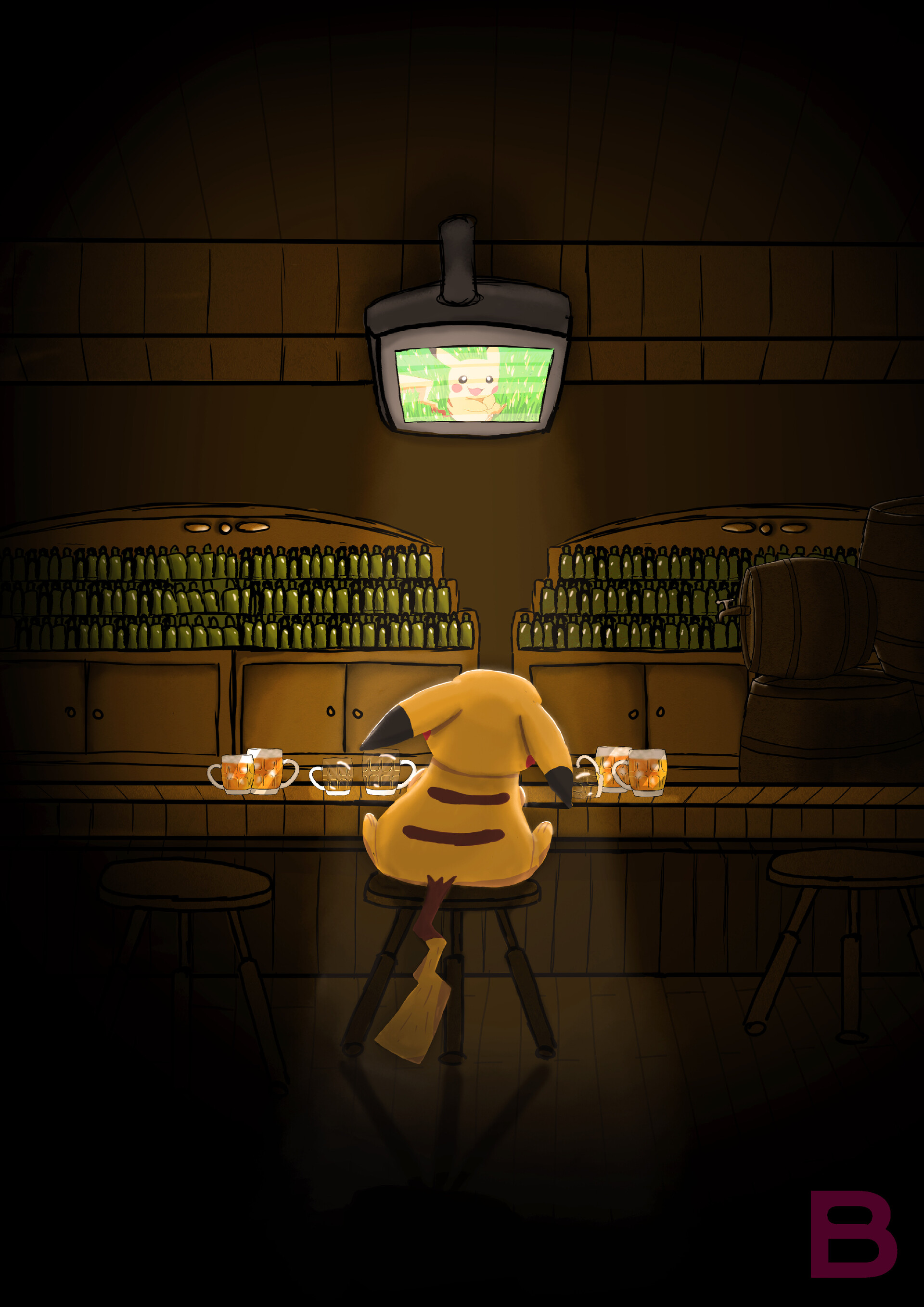 ArtStation - Pikachu alone