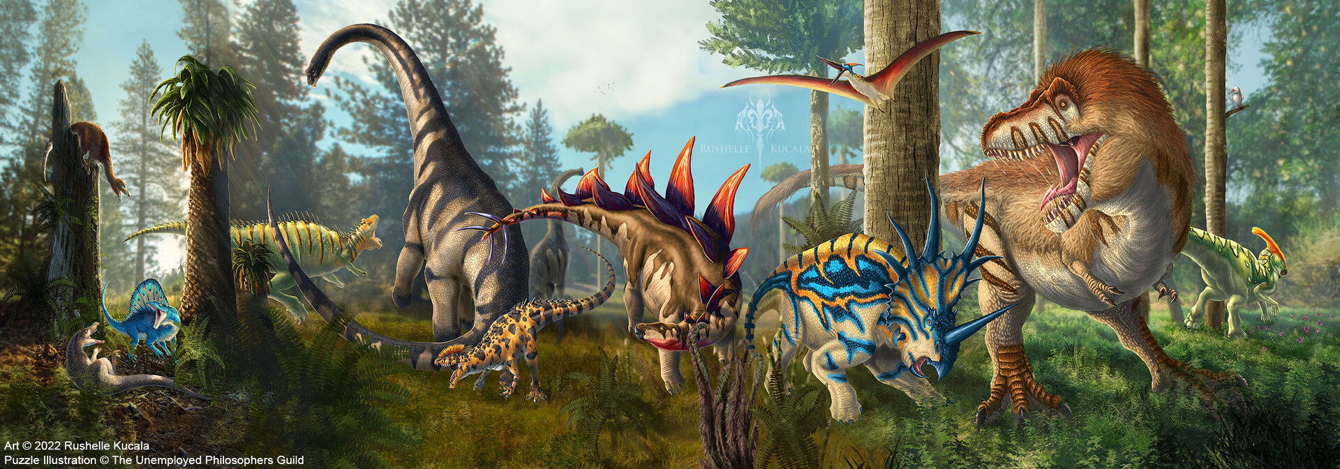 ArtStation - Age of Dinosaurs Puzzle Illustration