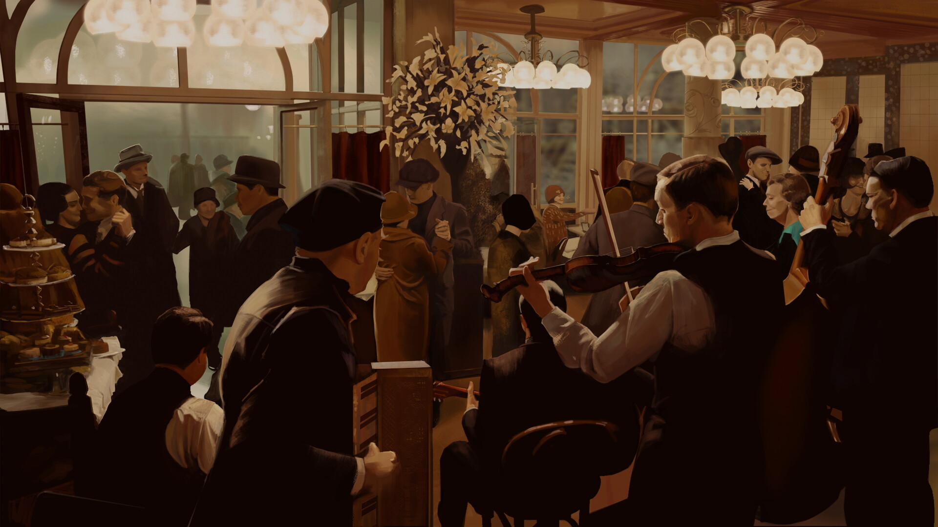 ArtStation - cafe in victoria era