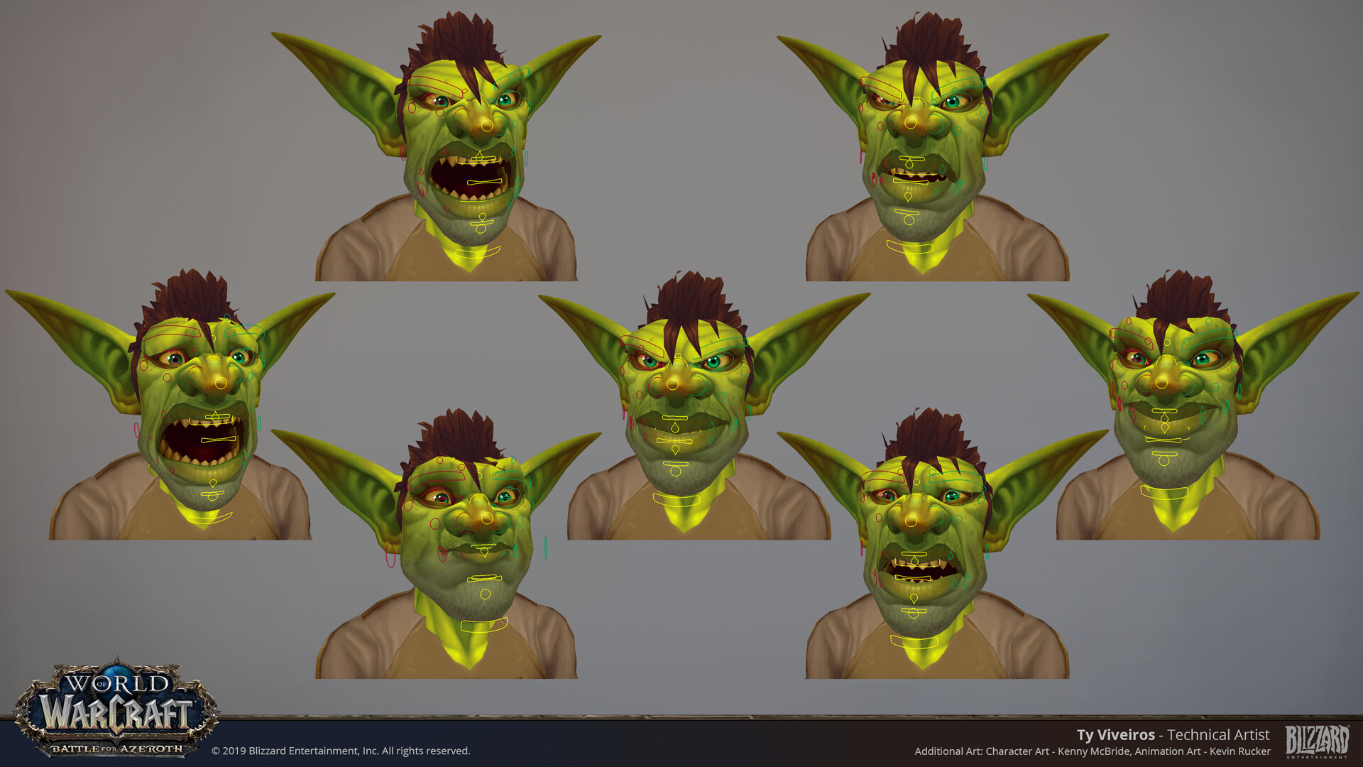 Ty Viveiros - World of Warcraft: Battle for Azeroth - Goblin Face Rigs
