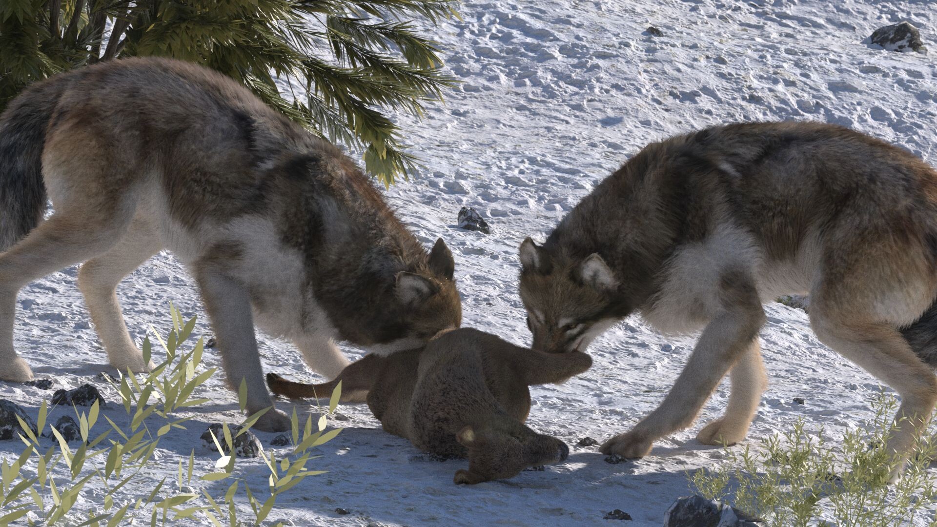 ArtStation - A Wolves' Feast