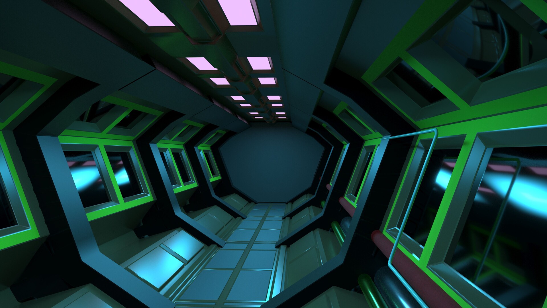 ArtStation - Sci fi corridor