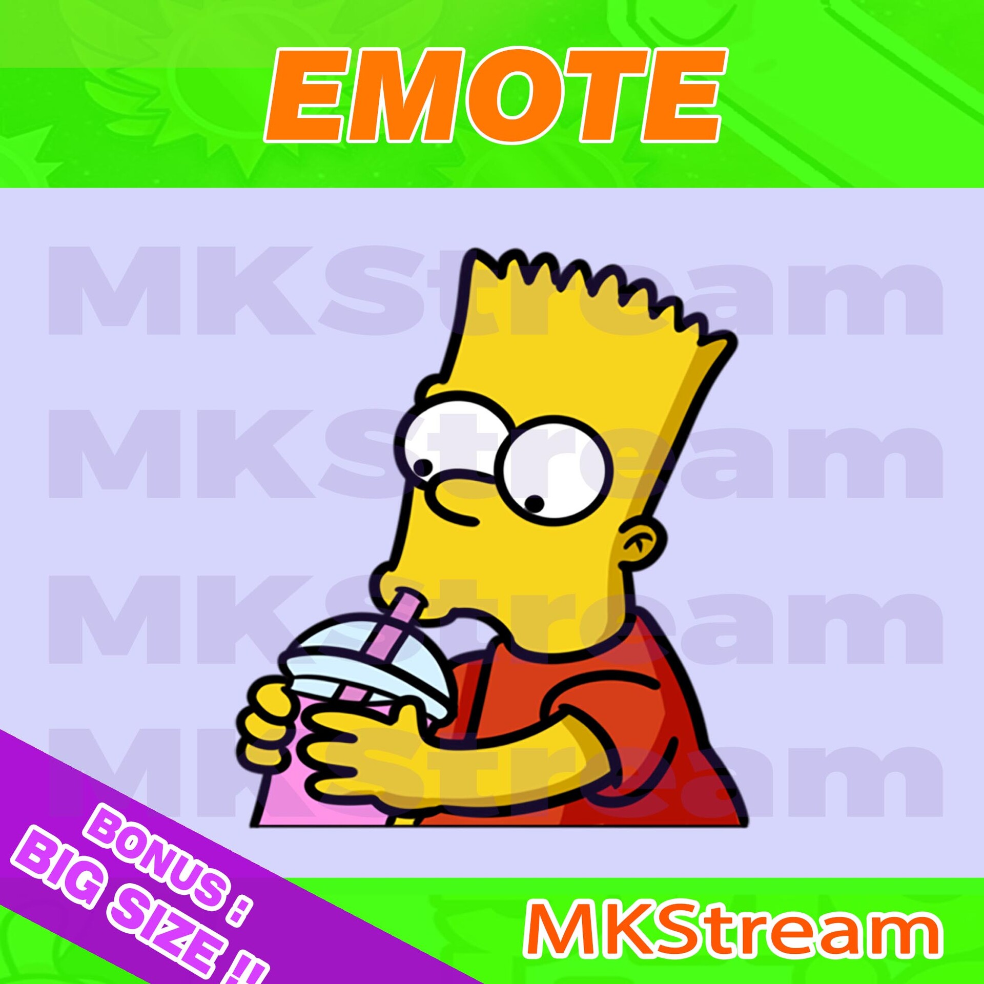 ArtStation - Twitch emotes the simpsons bart sip drink