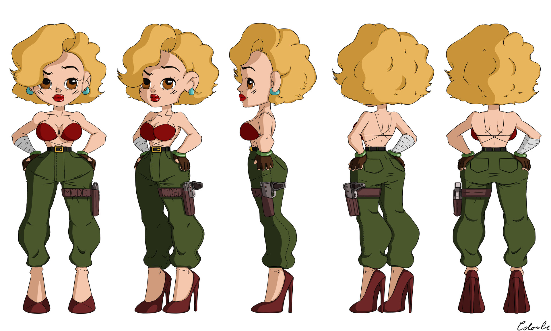Colombe Lac - Stefania Ferrario Warrior Cartoon Turn Around