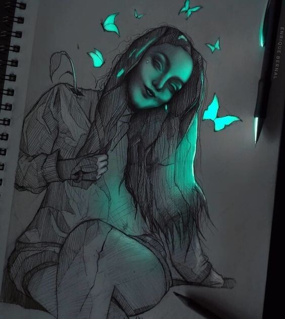 ArtStation - Sketch With Neon Illustration