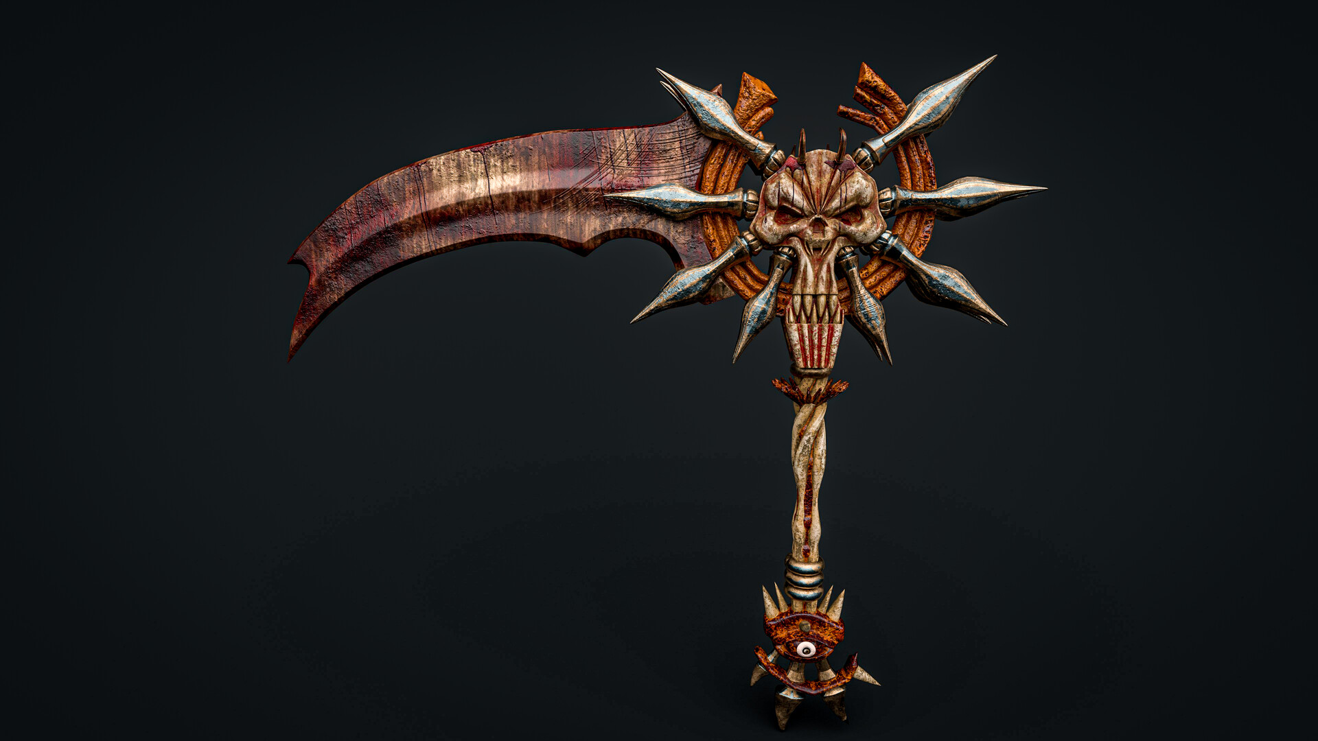 ArtStation - ghost axe. modelling in maya and textured in substance 3d ...