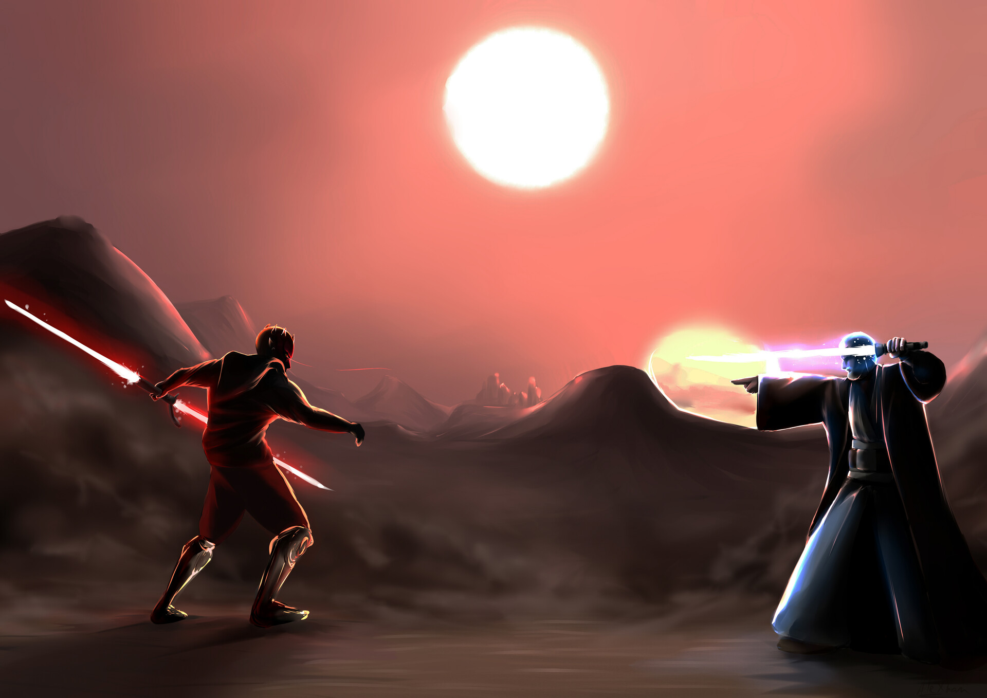 Darth Maul Vs Obi Wan