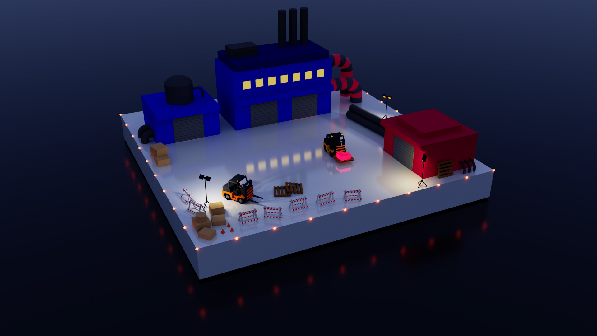 ArtStation - Low Poly Factory