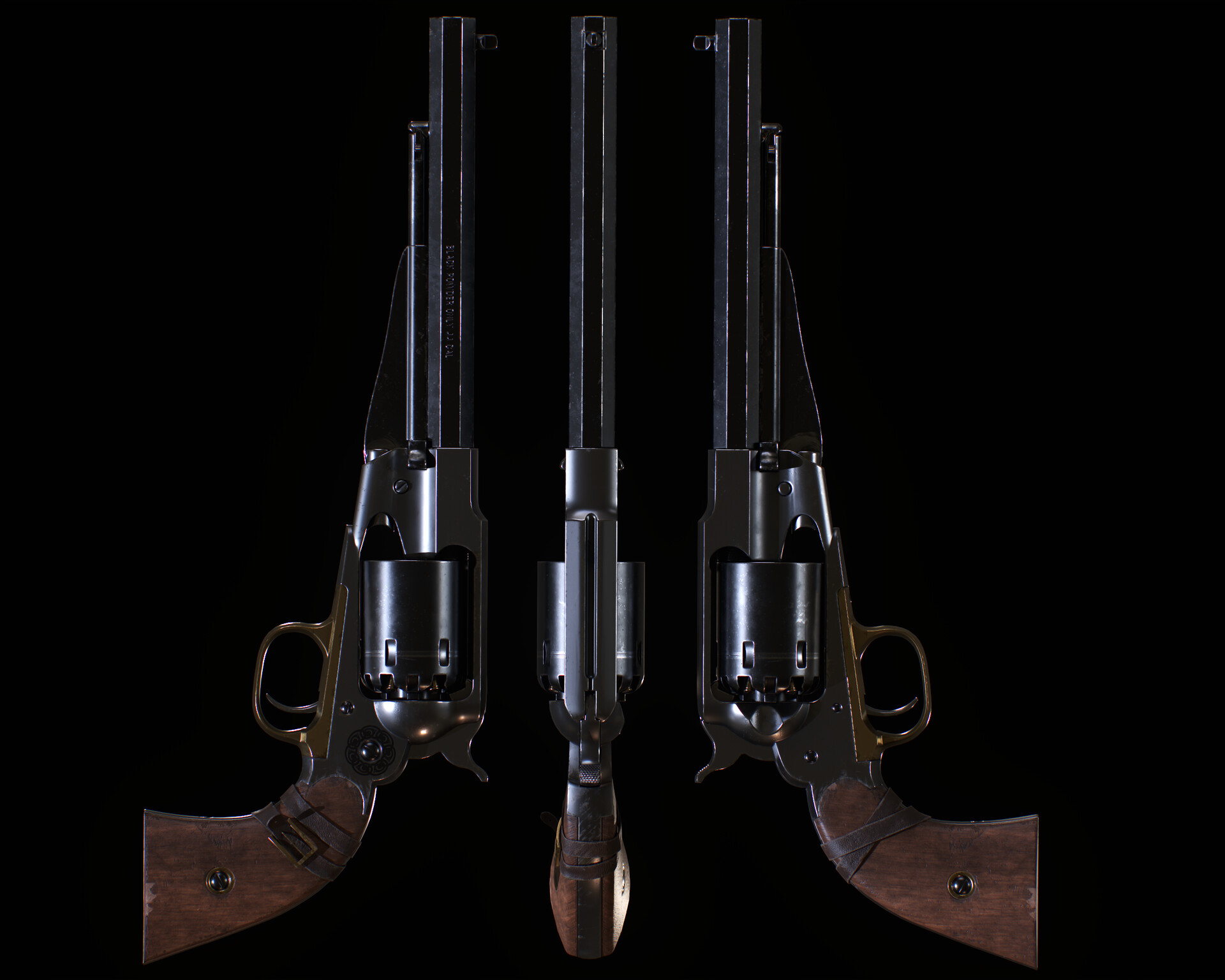 ArtStation - Remington Model 1858 revolver