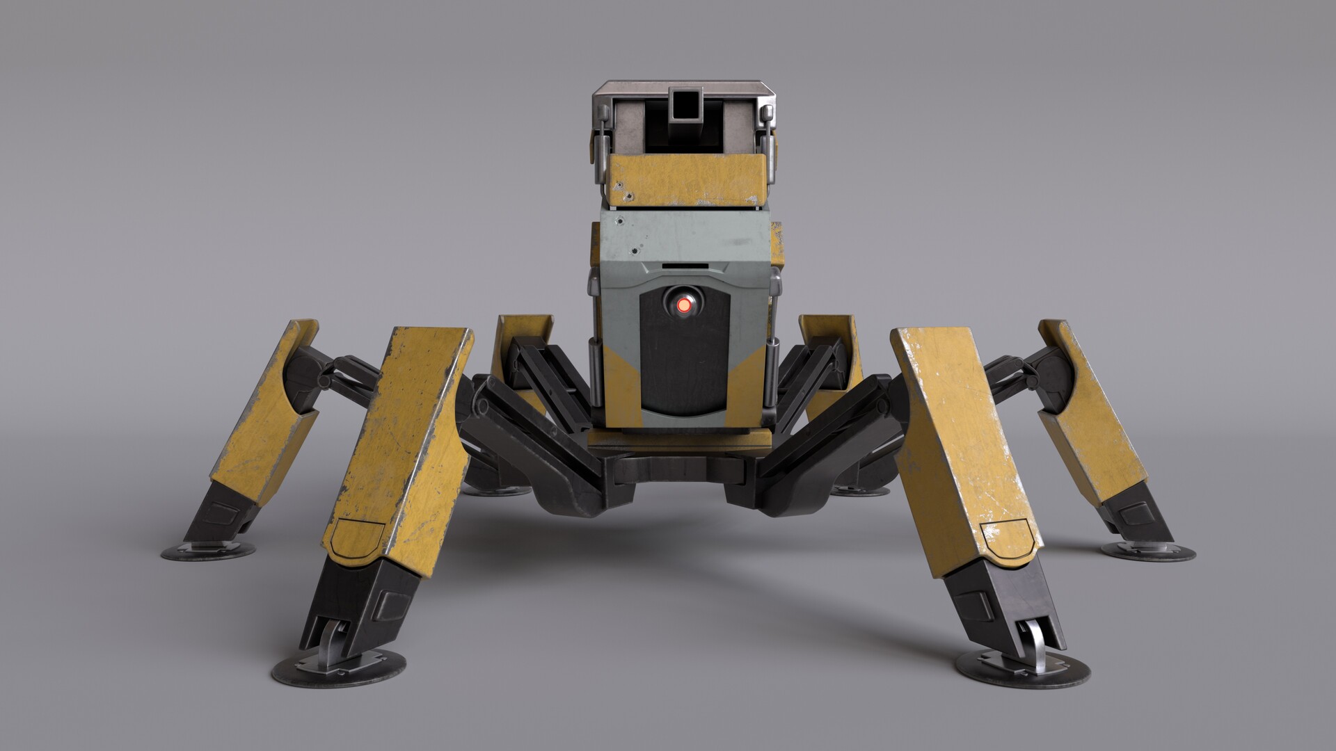 ArtStation - Yellow Spider Robot