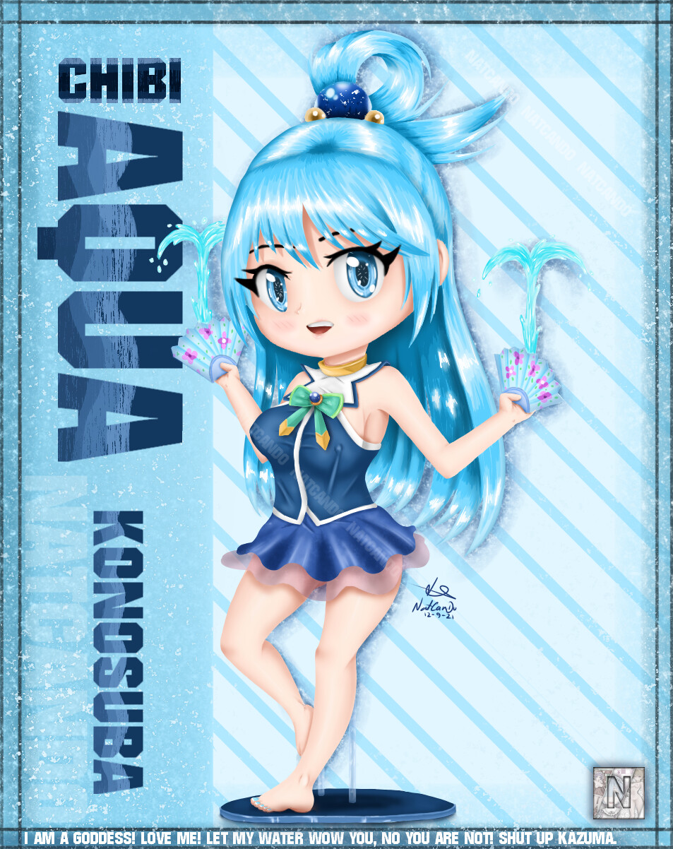 ArtStation - Chibi Aqua - Konosuba