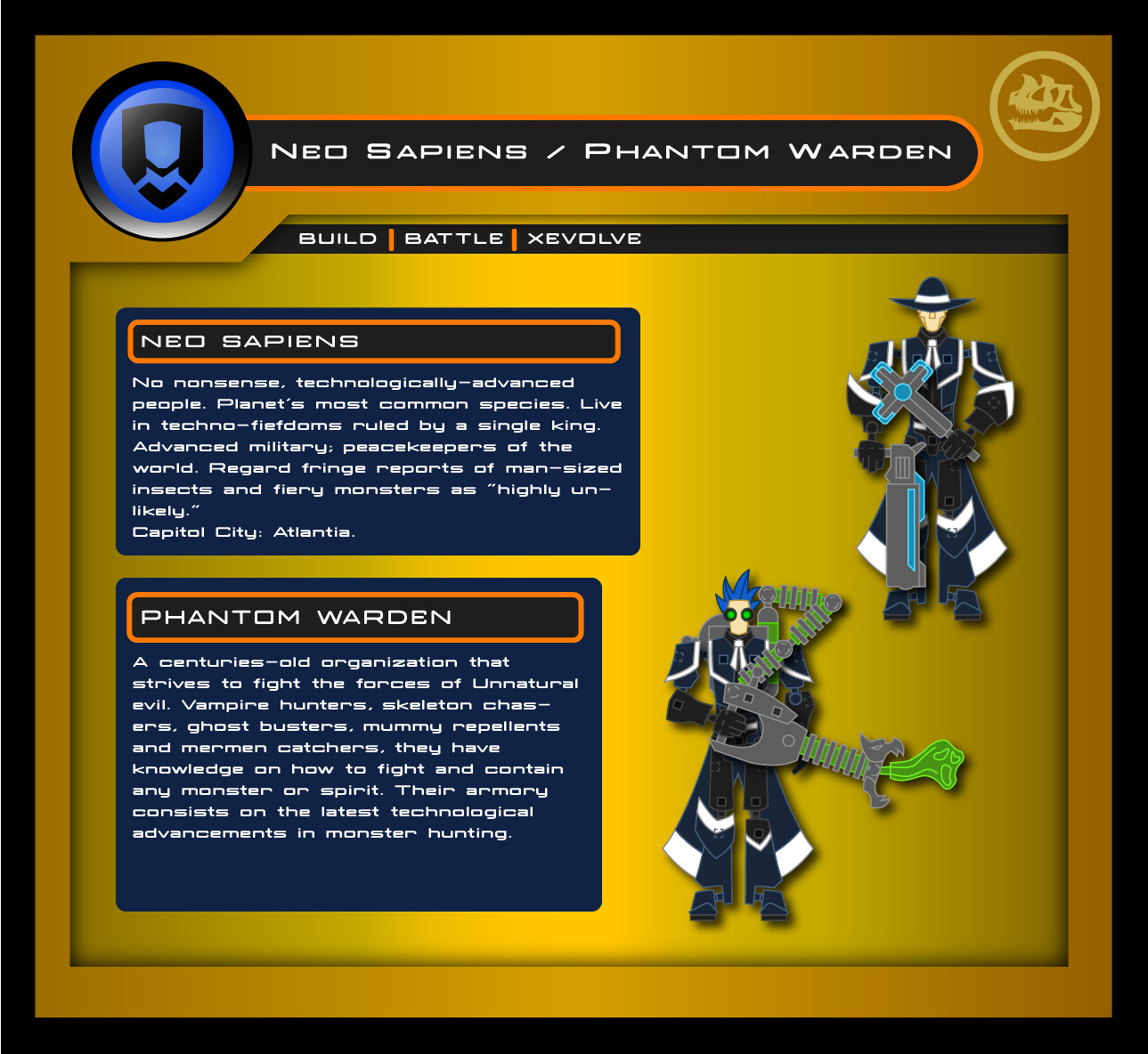 Vartomio Cain - Xevoz - Neo Sapiens - Phantom Warden