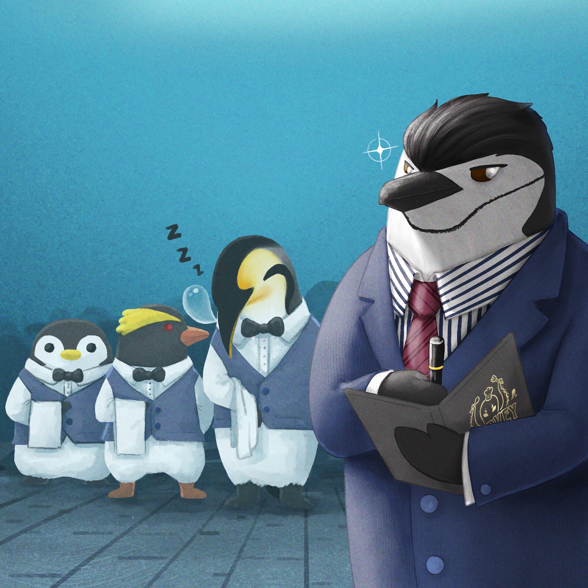 ArtStation - Penguin Waiter - Arno