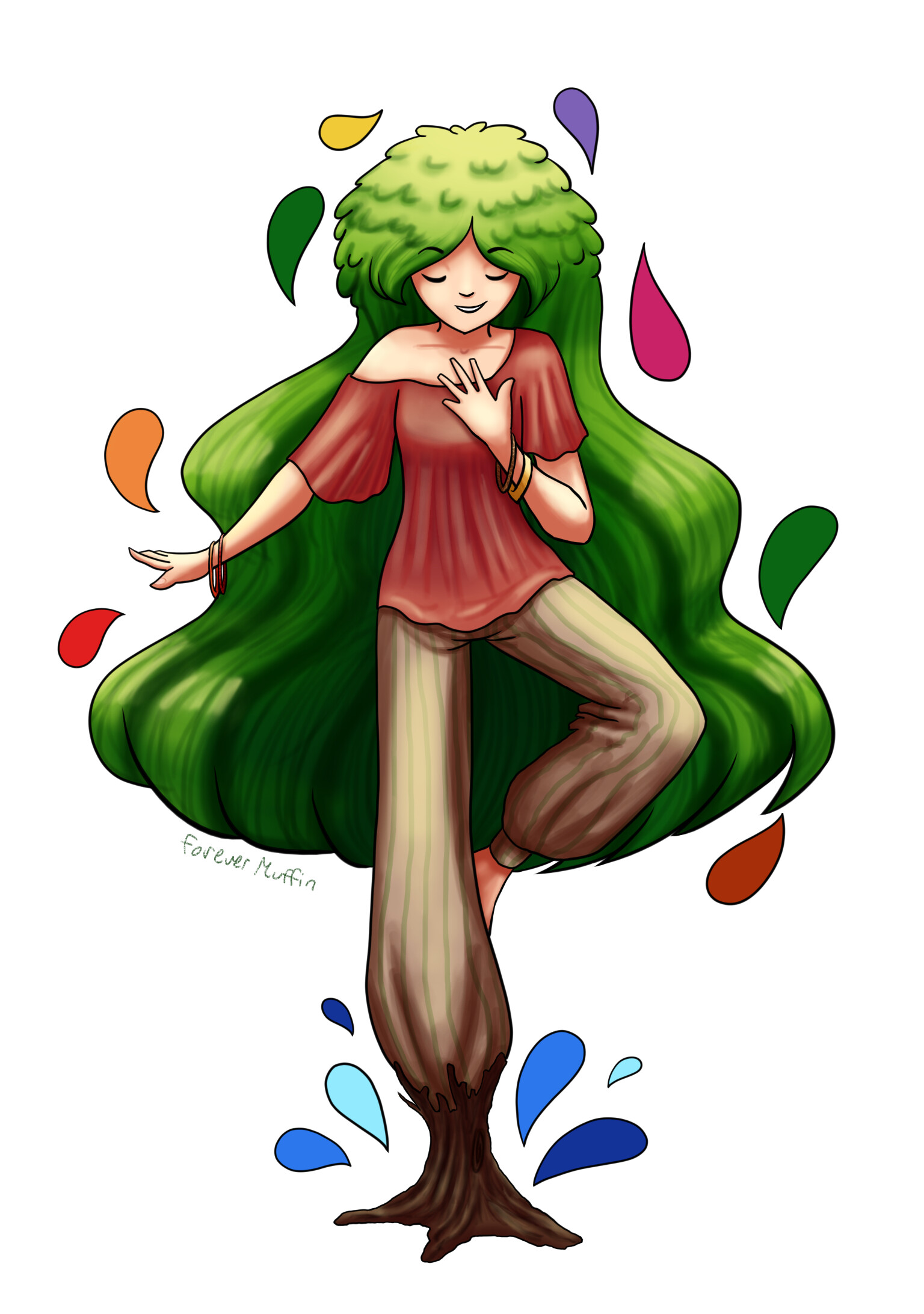 ArtStation - Peaceful Tree Girl - Character Design