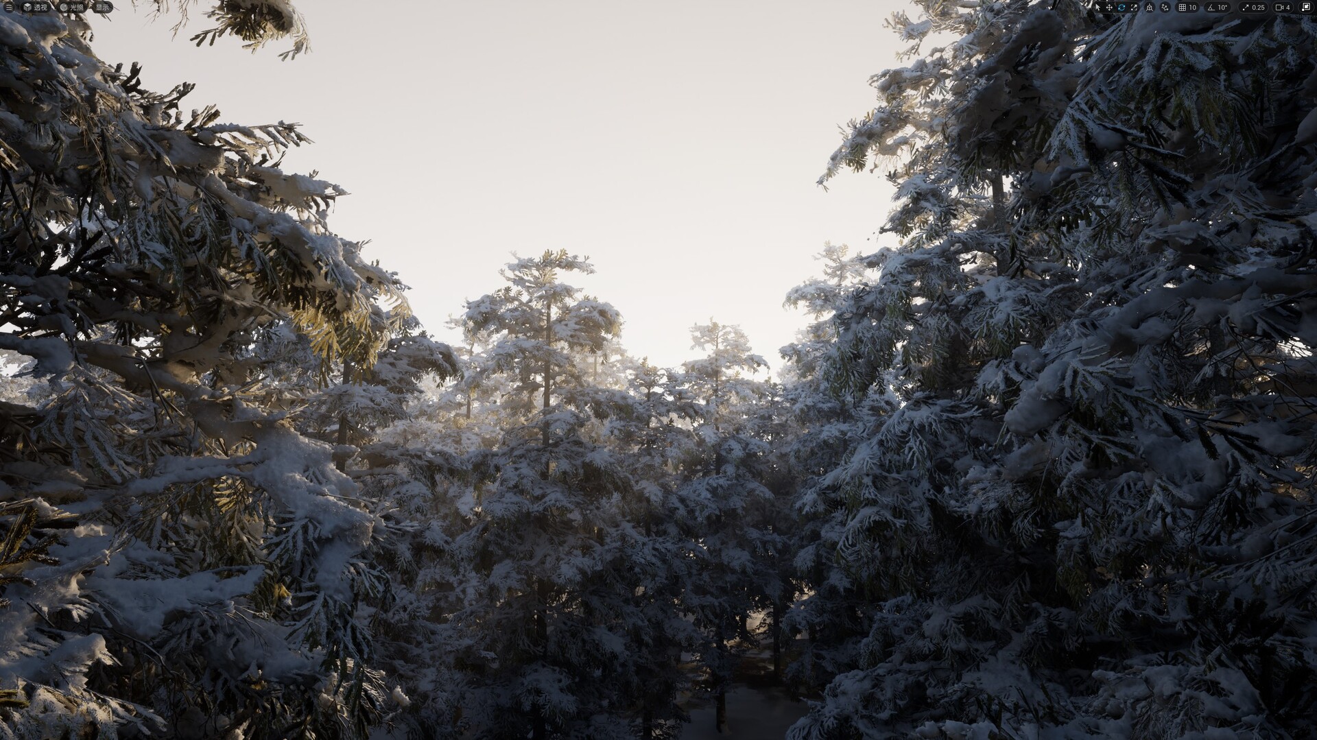 B.O.W.👁‍🗨 - 【UE5】Snow on tree in winter Ⅱ