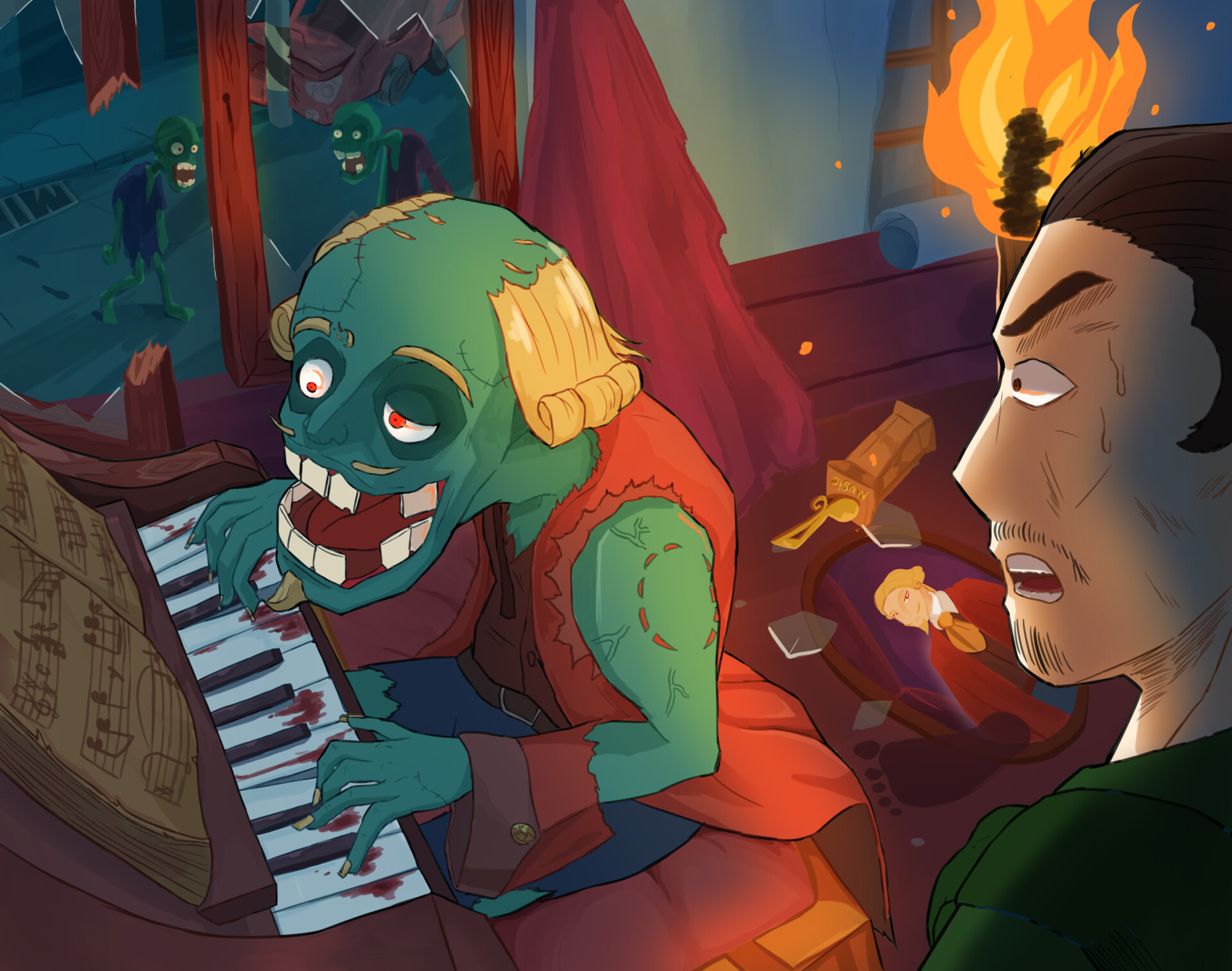 ArtStation - THE ZOMBIE MUSICIAN...