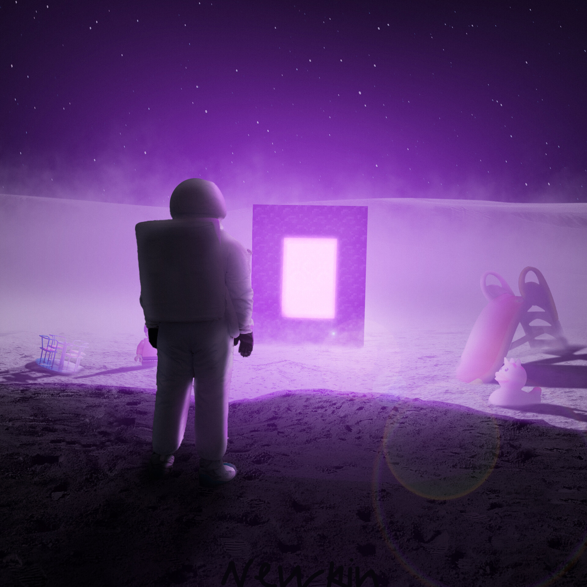 ArtStation - space minecraft