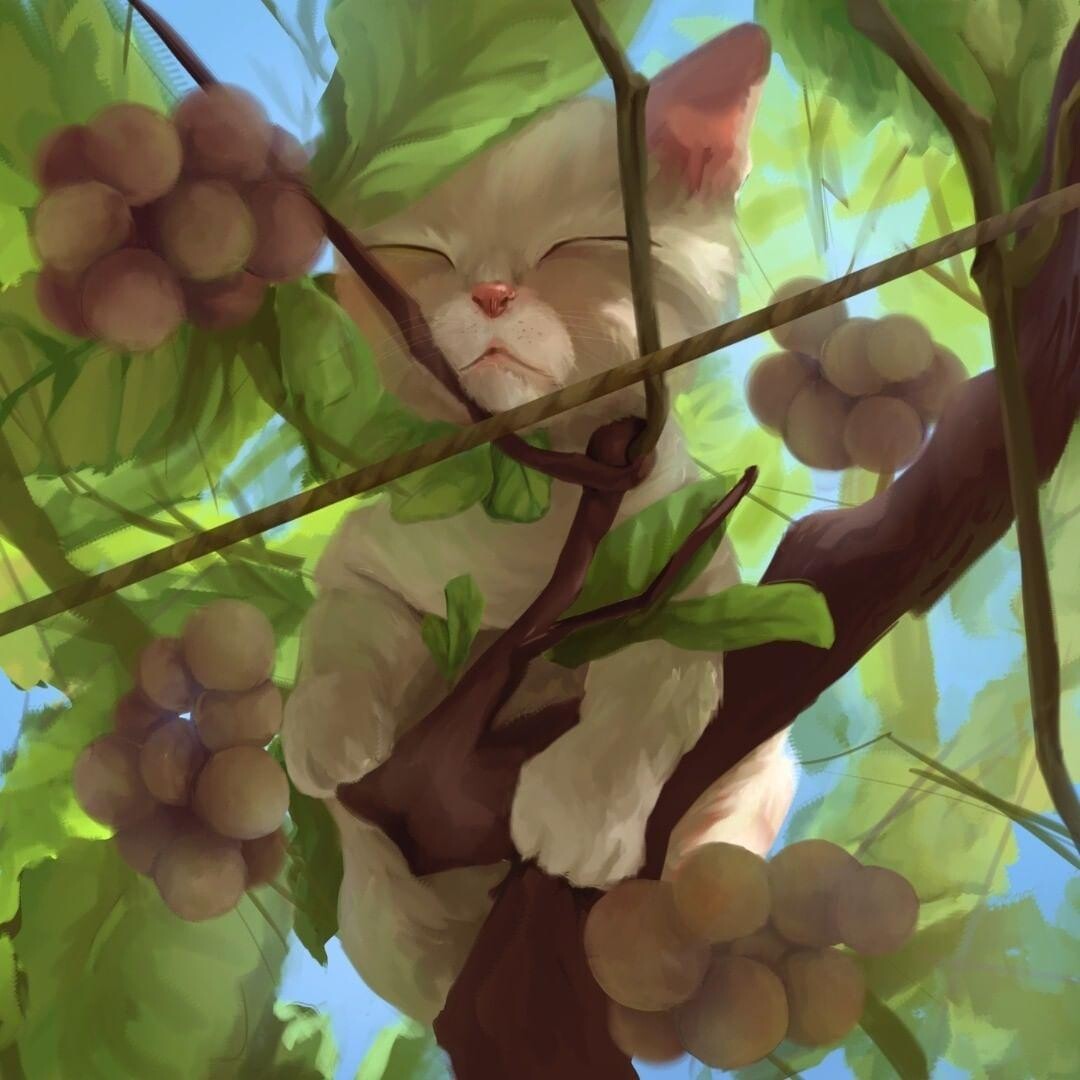 ArtStation - Cat in a tree