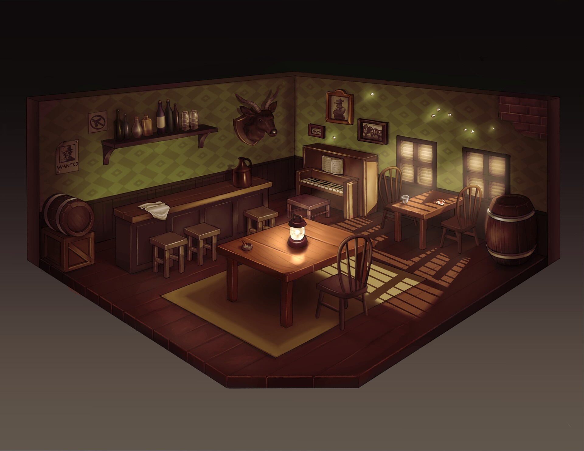 ArtStation - Stylized Saloon Interior
