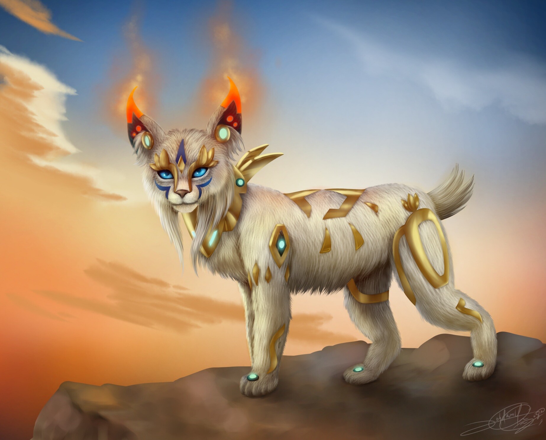 ArtStation - Fire lynx