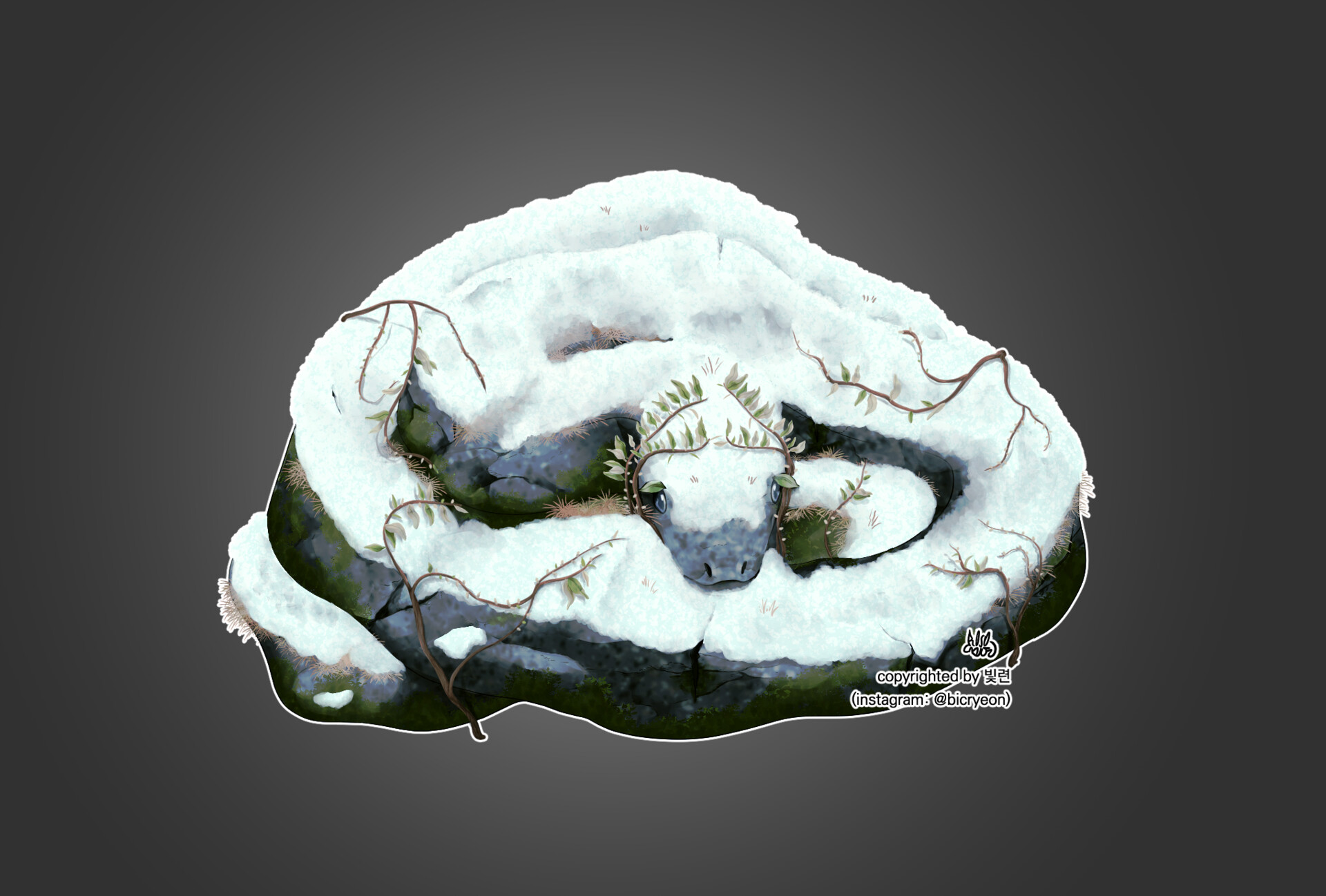 ArtStation - Snow Giant Snake-Origial Creature design