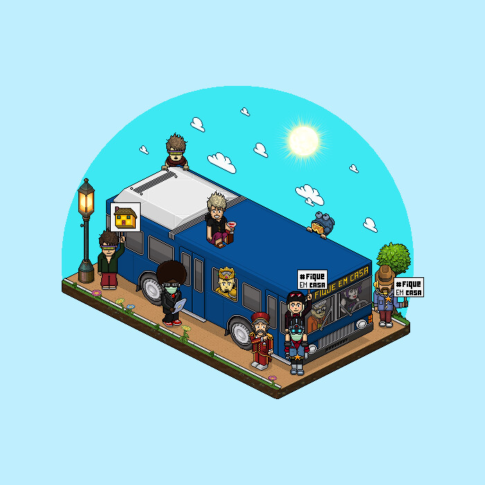 ArtStation - Banner Habbo #StayHome 2020