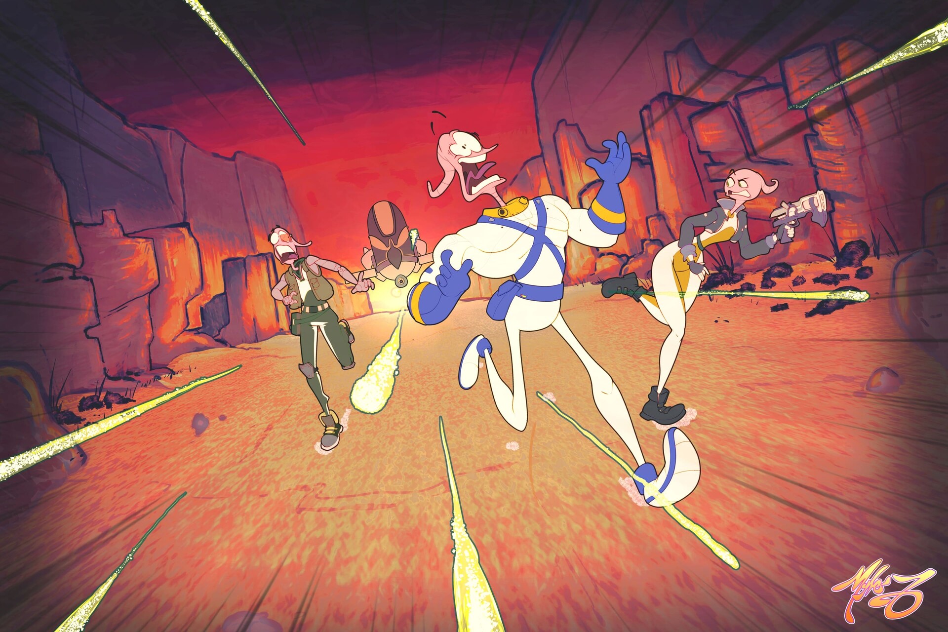 ArtStation - Early Bird Gets the Worm - Earthworm Jim Beyond the Groovy ...