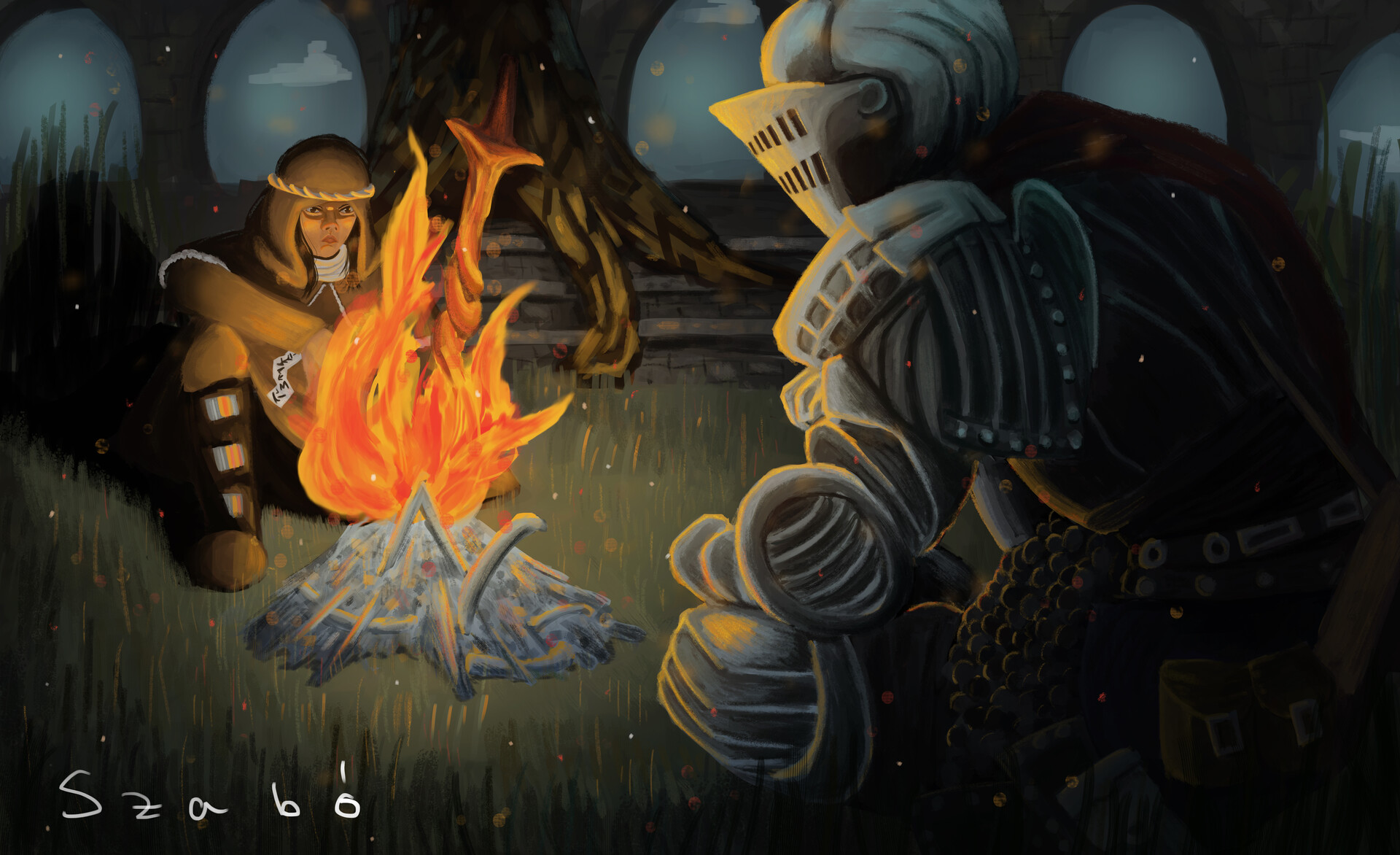 Dark Souls Bonfire Art