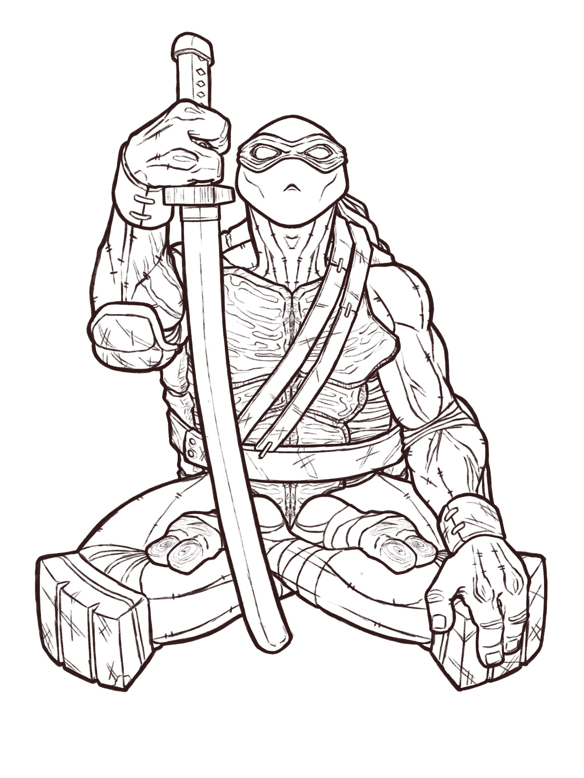 tmnt leonardo coloring pages