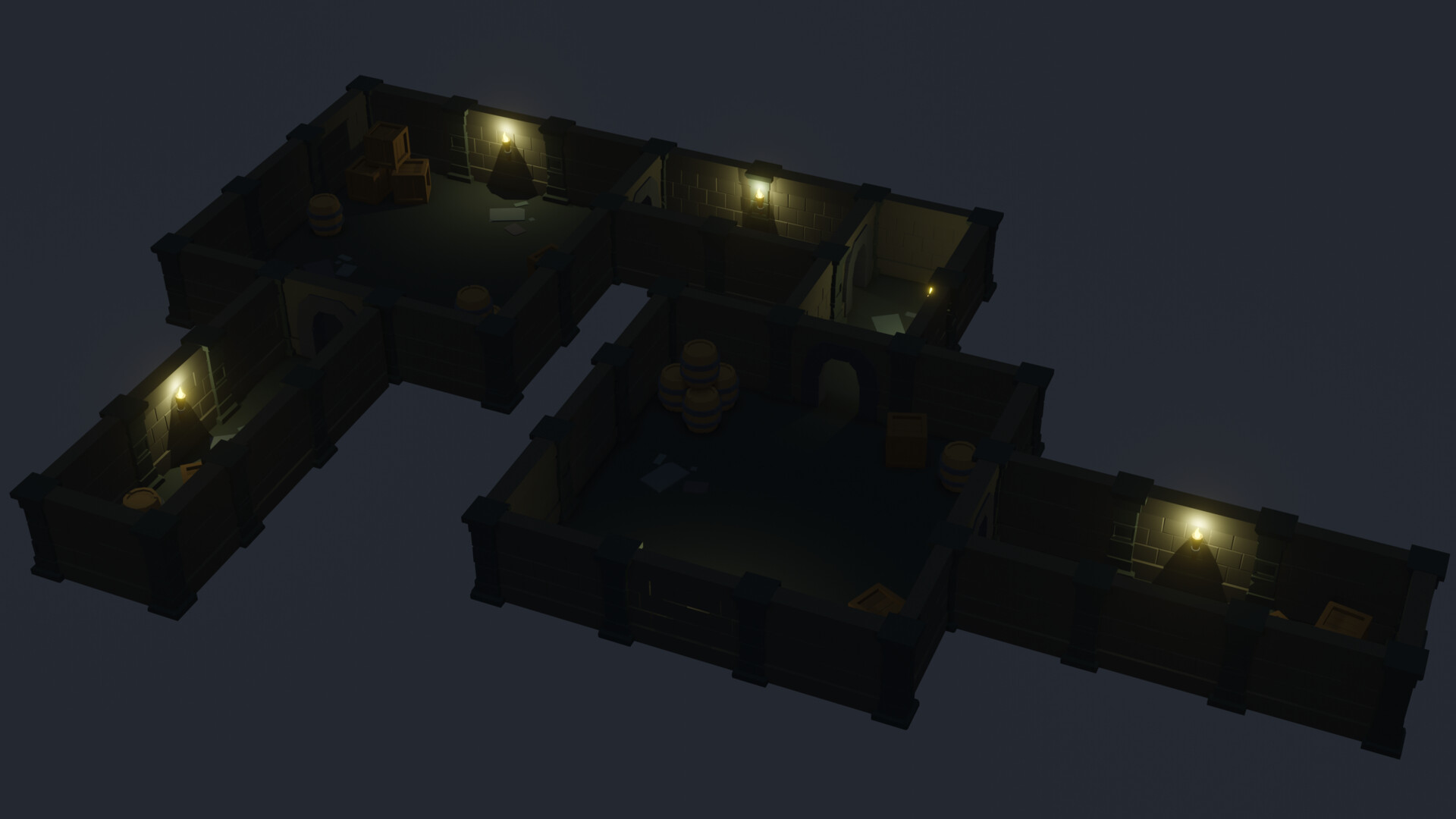 ArtStation - Low Poly Modular Dungeon