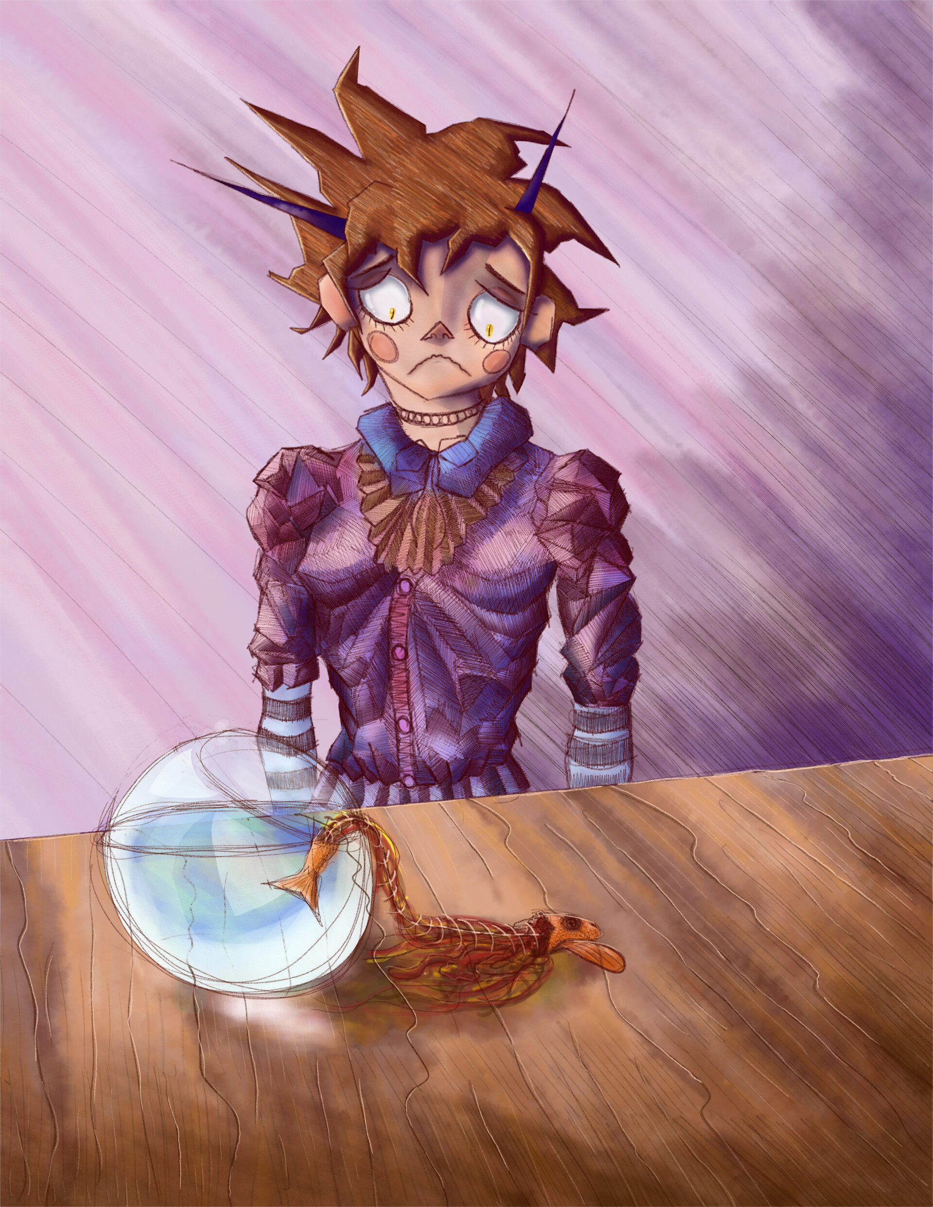 ArtStation - Lola and her fish