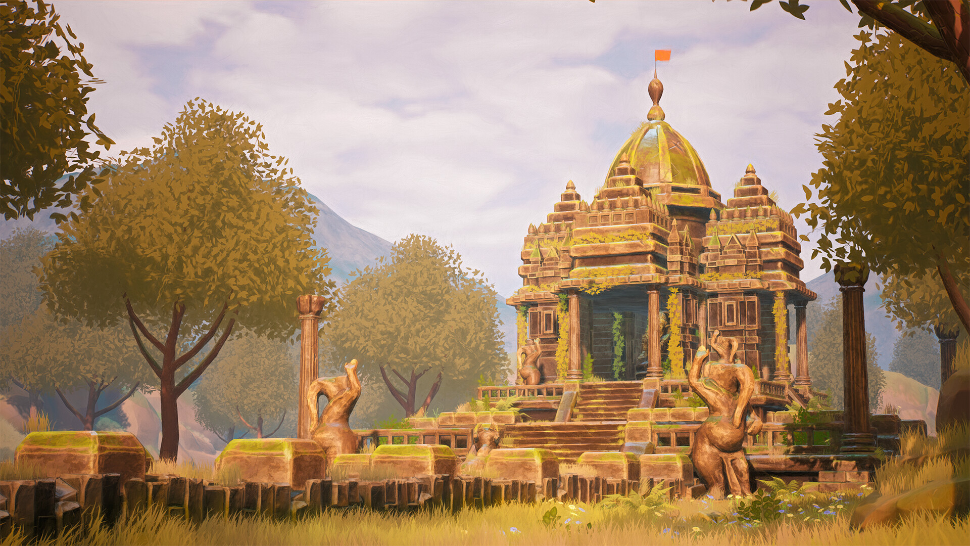 ArtStation - Stylized UE4 Ganesh Temple Environment
