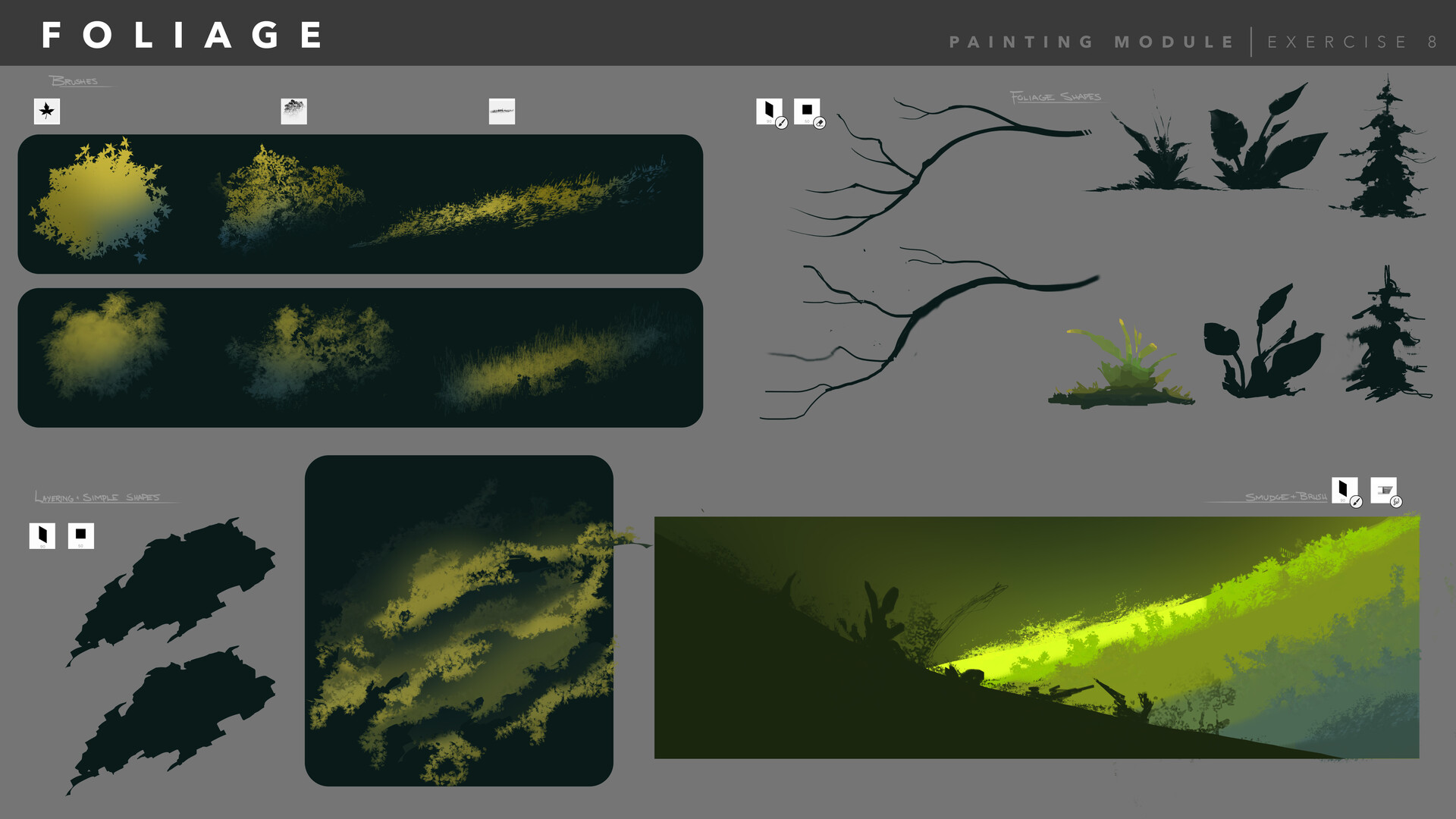 ArtStation - module painting foliage