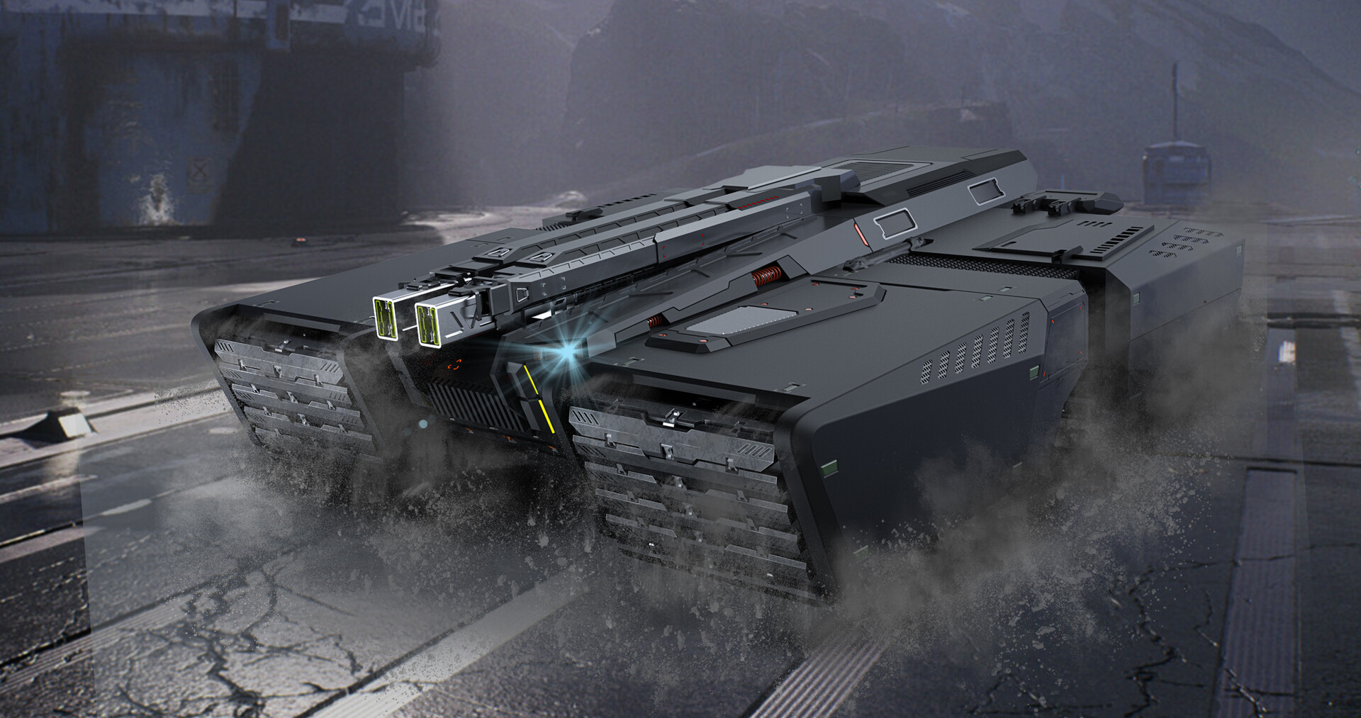 ArtStation - Concept unmanned tank