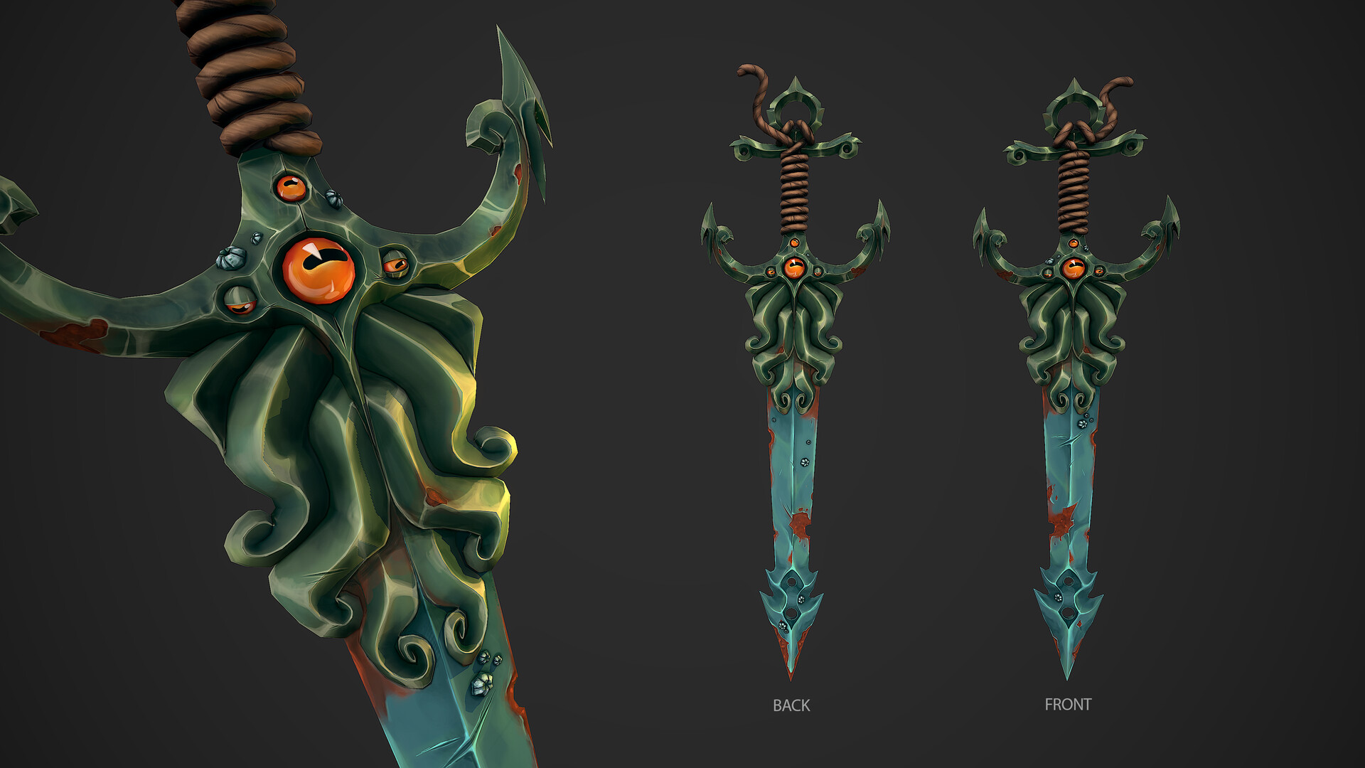 ArtStation - Cthulhu Handpainted Stylized Sword