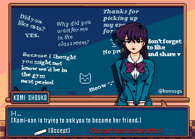 ArtStation - Komi Can't Communicate - Game Mockup