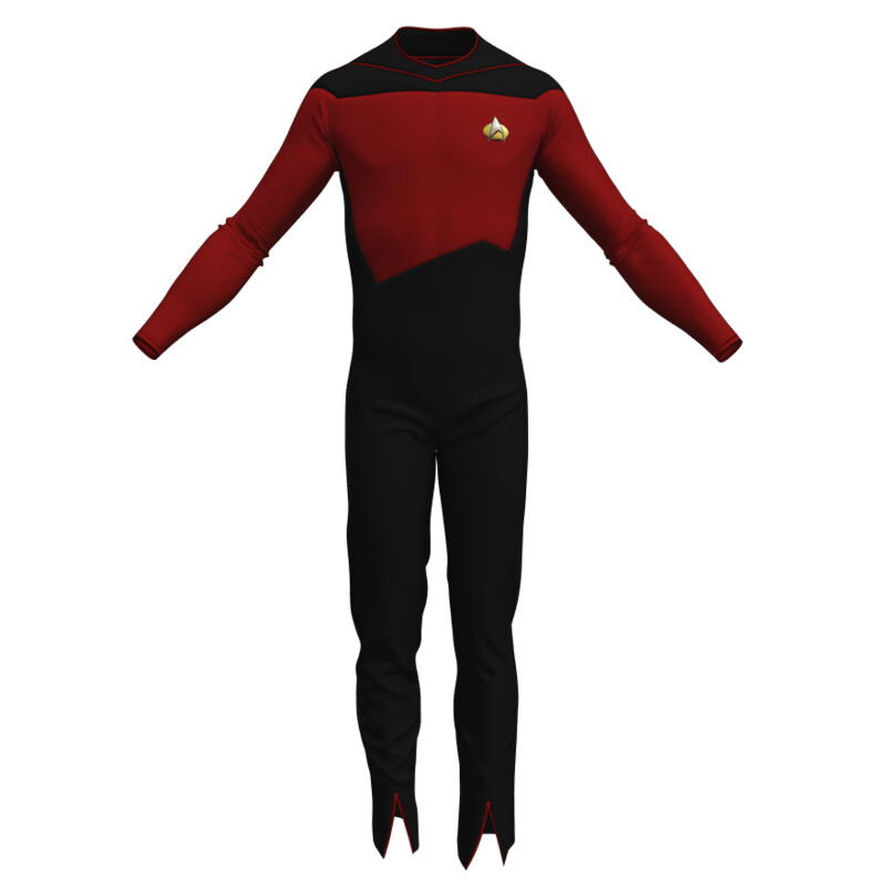 ArtStation - Low Poly Star Trek - TNG Season 1&2 - Male Officer Uniform ...
