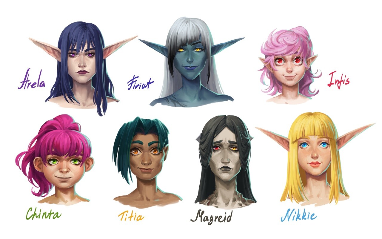 ArtStation - Forgotten by Gods - Original Characters Portraits