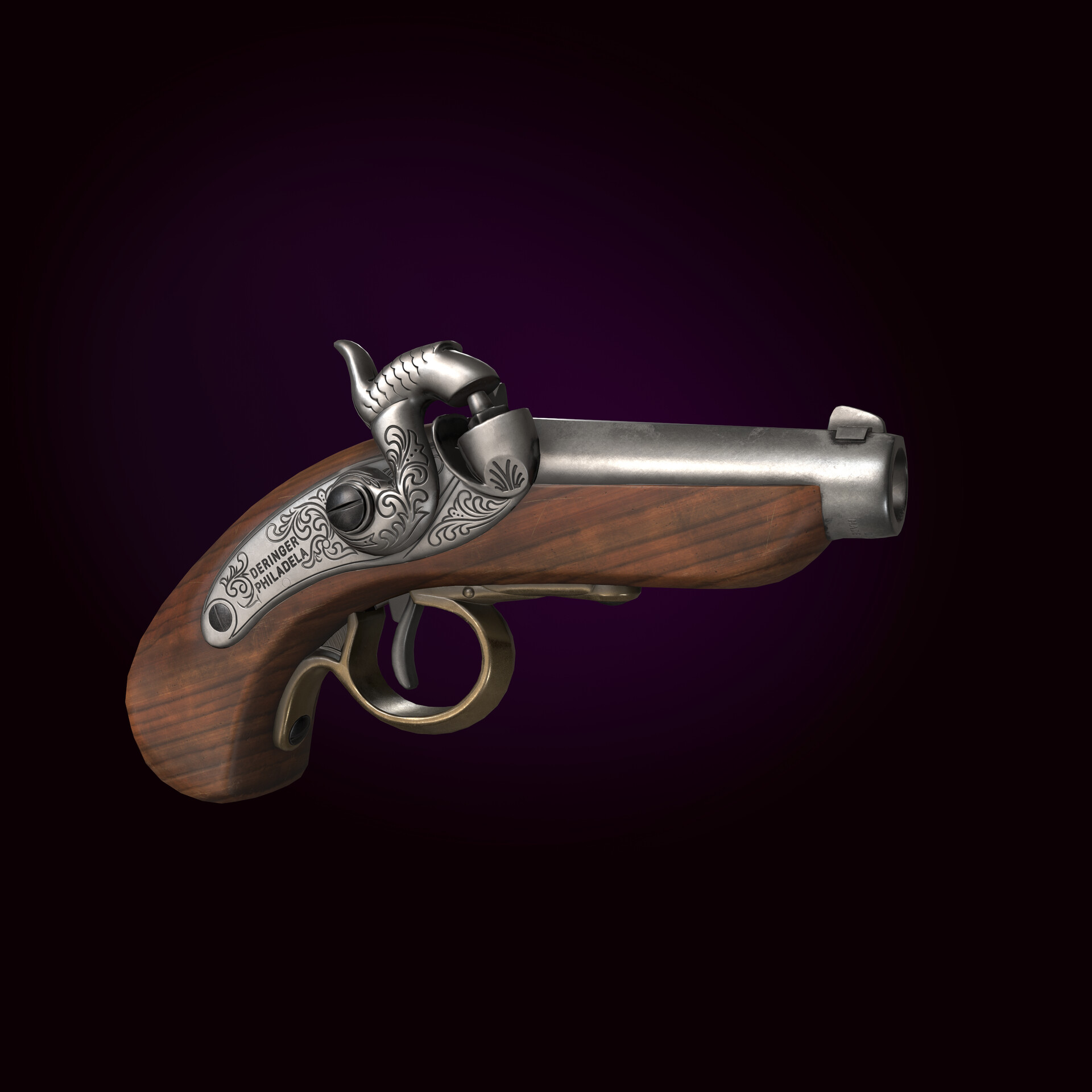 ArtStation - Deringer Pistol 1850