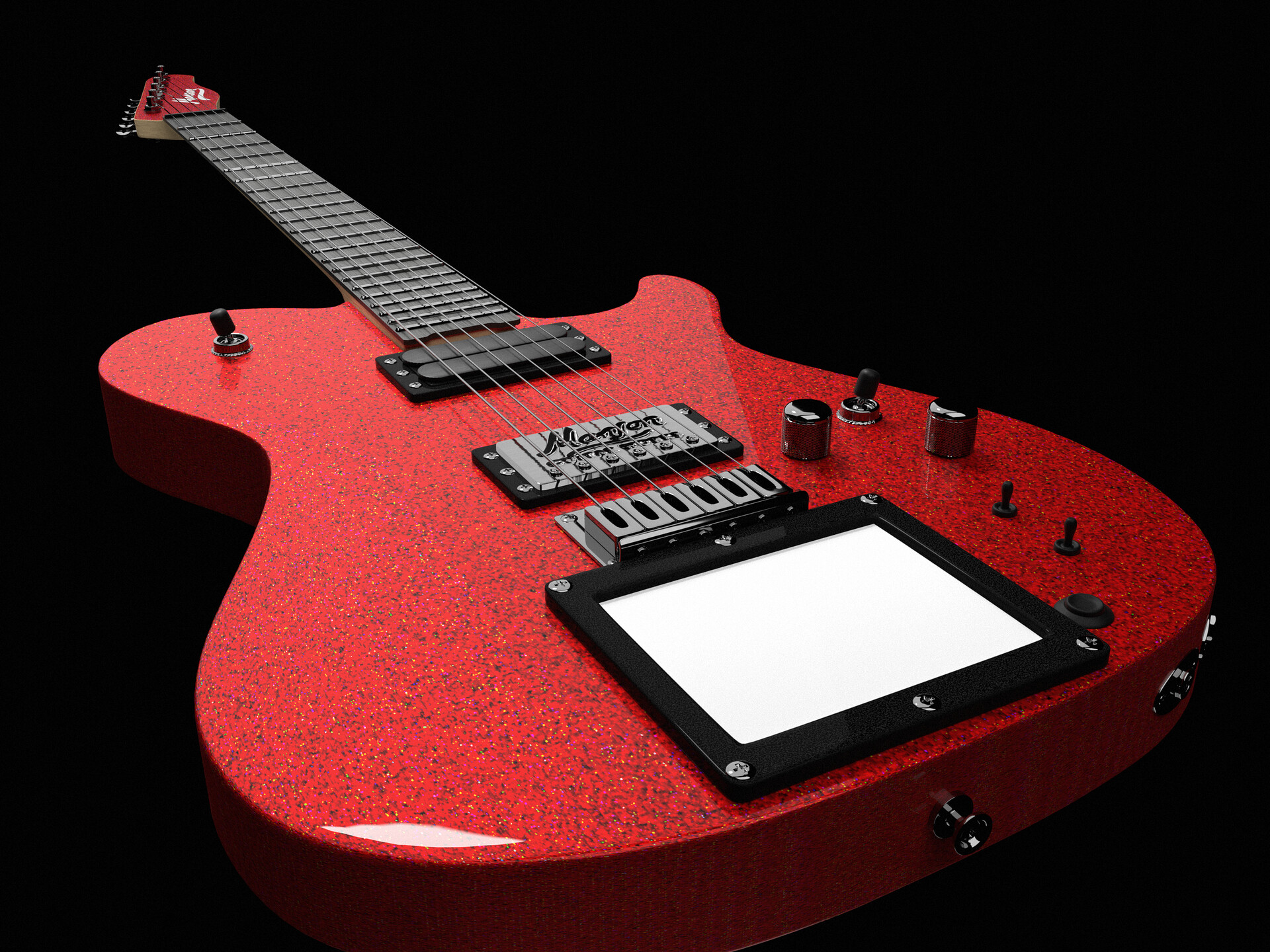 ArtStation - Manson Red Glitter Guitar