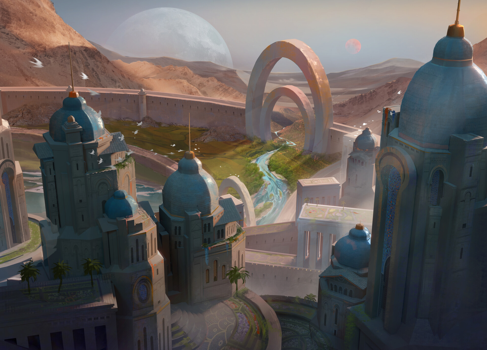 ArtStation - Environment concept of Capital city