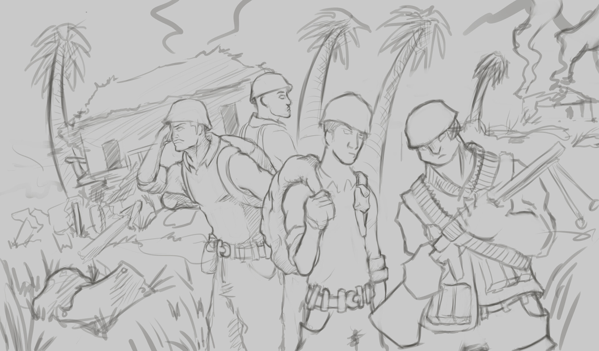 ArtStation - POINT MAN Concept Sketches