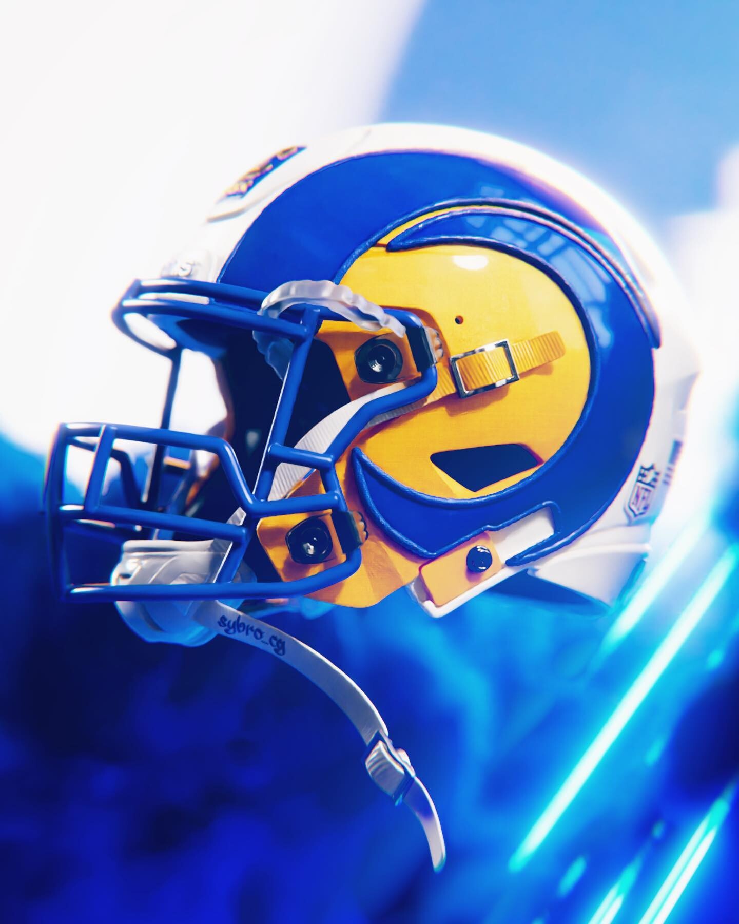 ArtStation - Rams Throwback Jersey Helmet