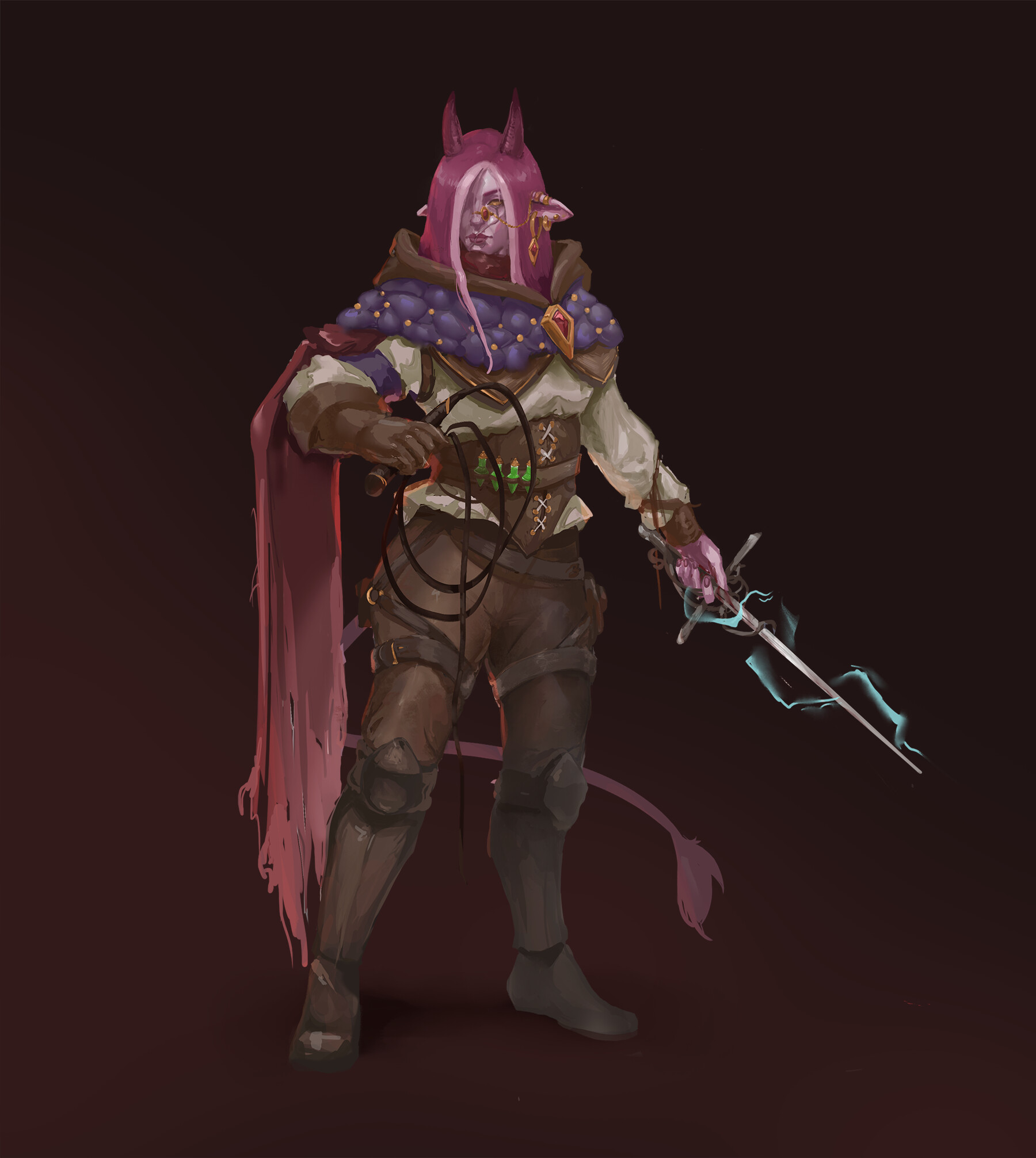 ArtStation - Shax, the Tiefling Bloodhunter