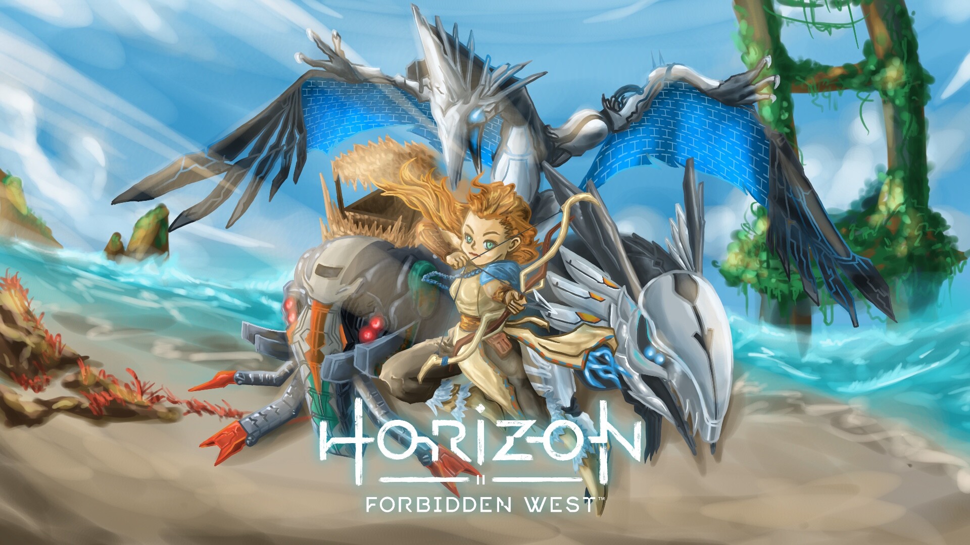 ArtStation - Procreate art drawing - Horizon forbidden west