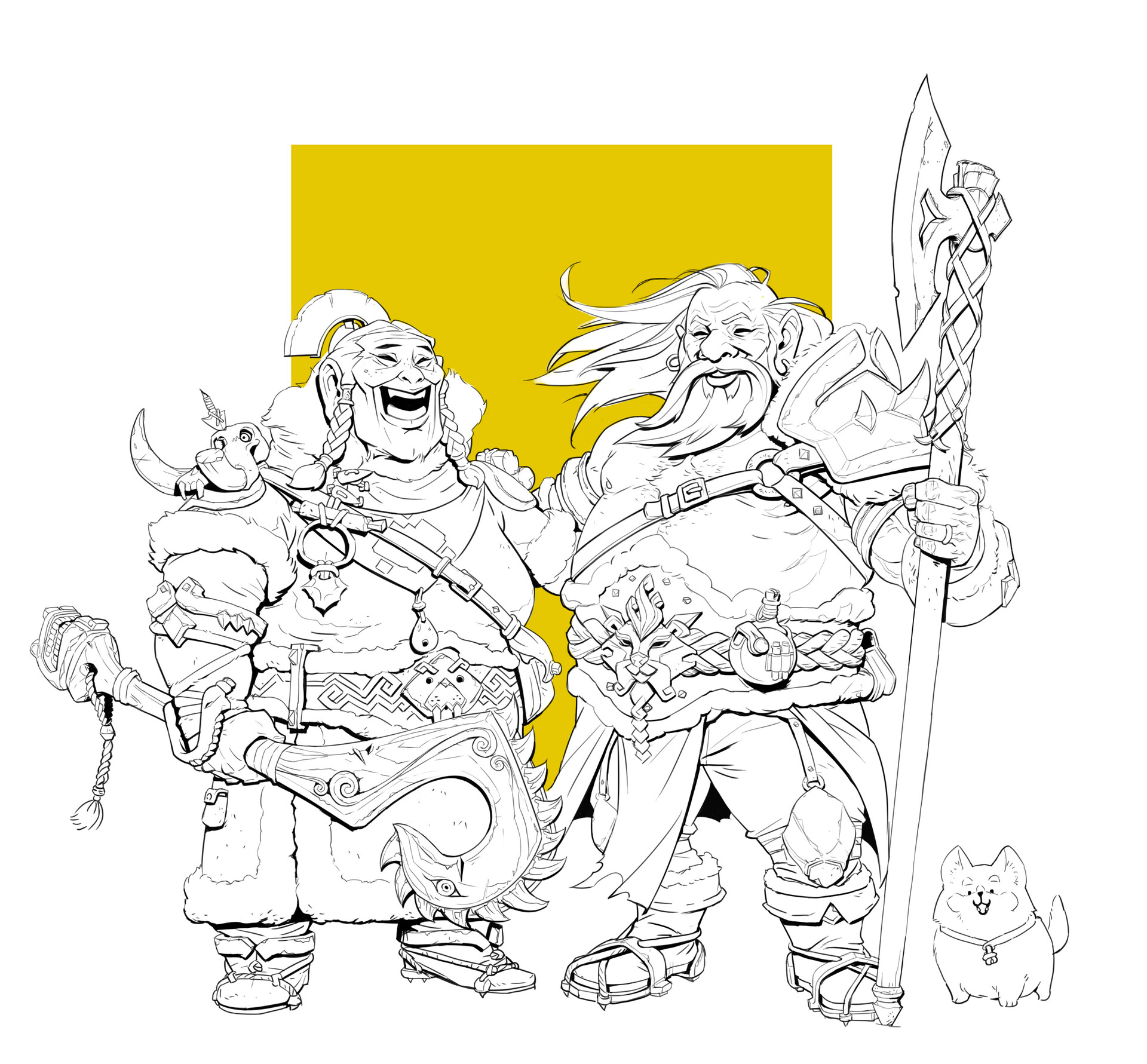 ArtStation - A Sketch of Old Northman And His Lady