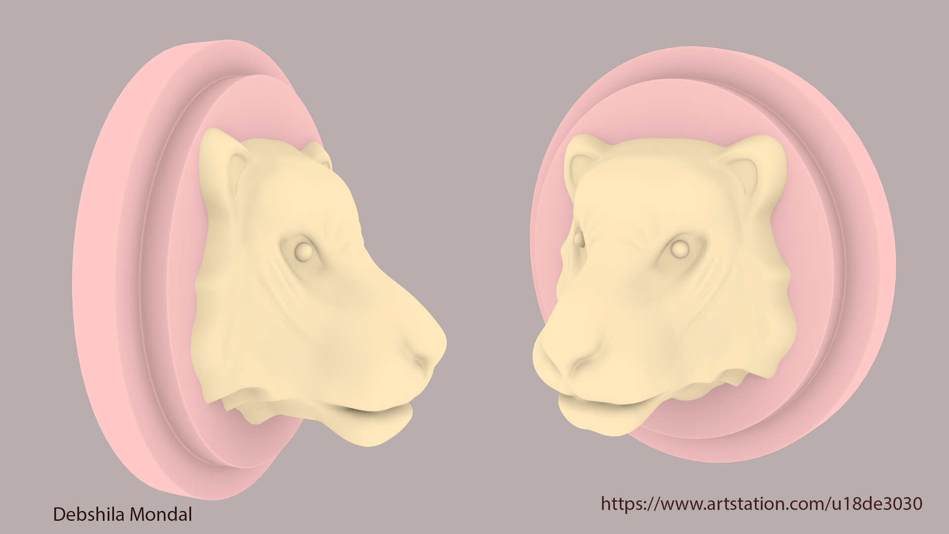 ArtStation - 3D tiger face