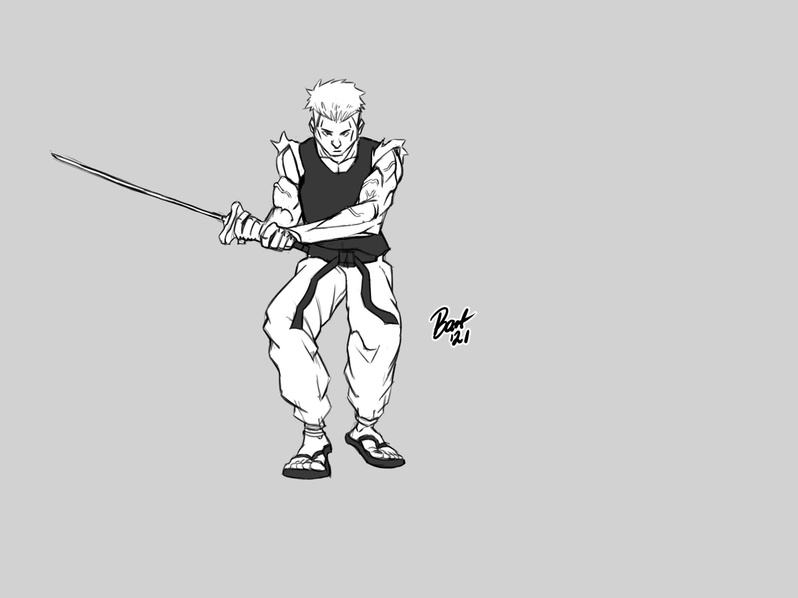 ArtStation - Strong Swordsman