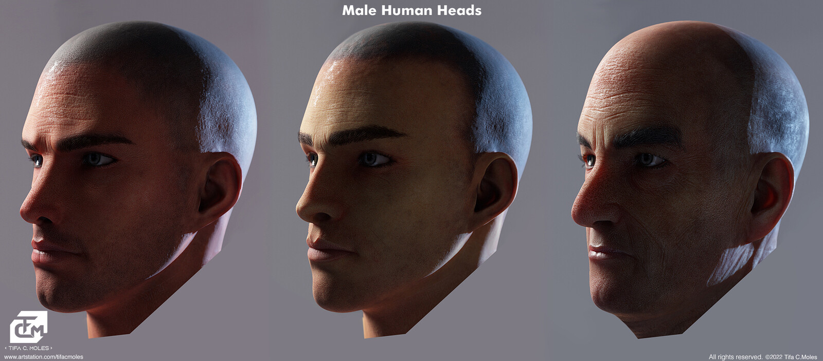 Tifa C. Moles - Hyper-Realistic Male Human Avatar Sets (Head and Clothes)